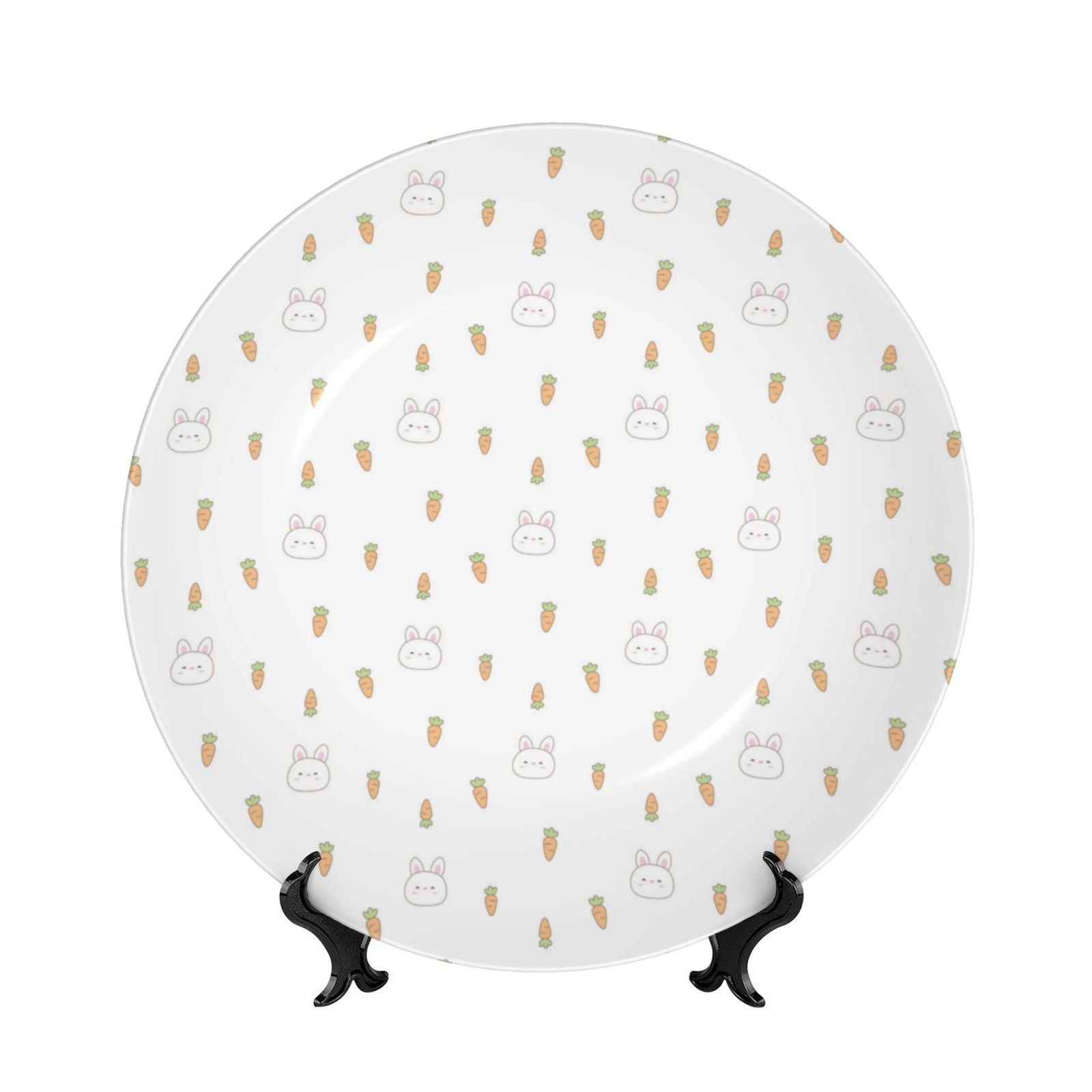 Bingfone Rabbit And Carrot Print Bone China Dinner Decorative Plates ...