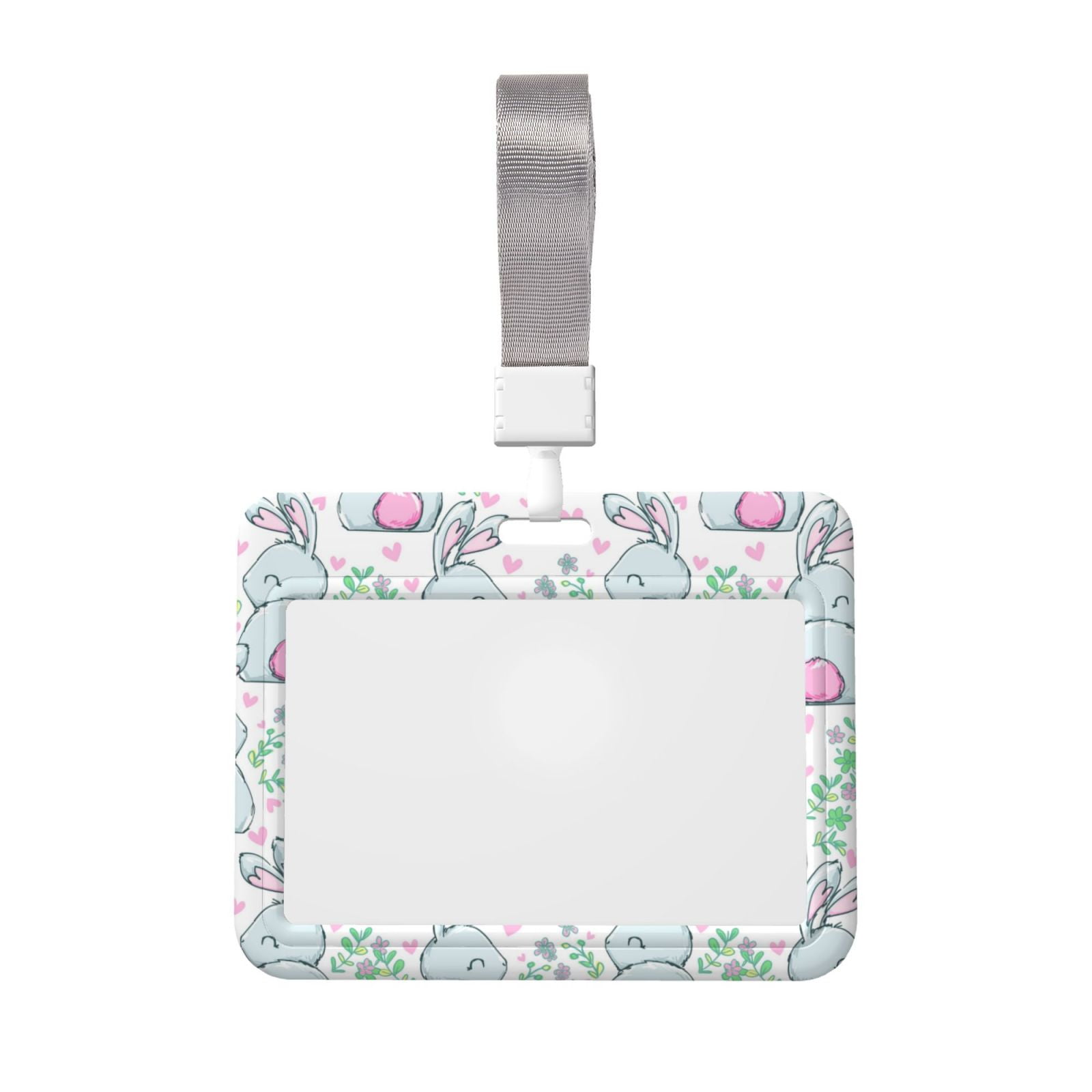 Bingfone Rabbit Back View Card Badge Holder,for Girls Girly Women 4 x 3 ...