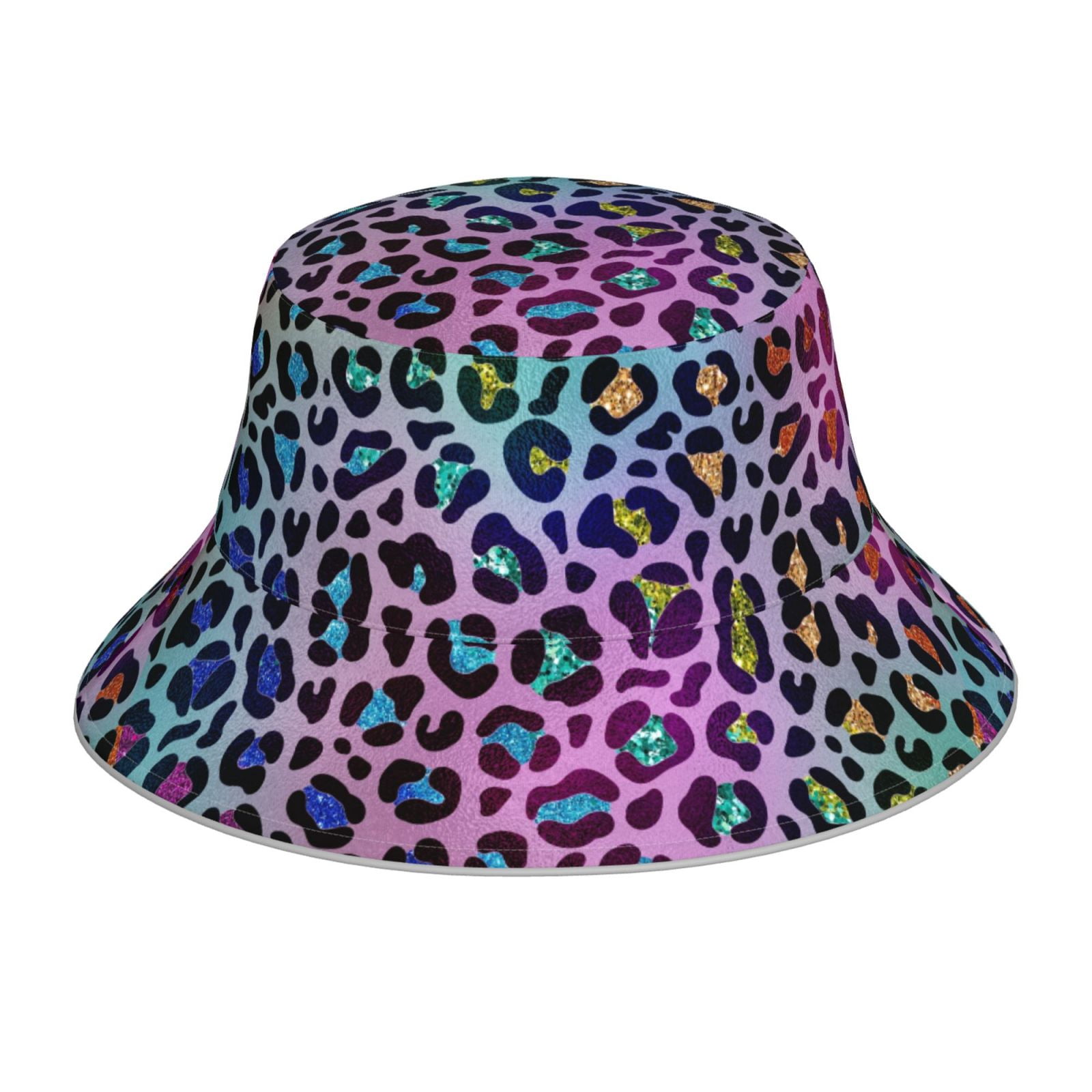 Bingfone Rainbow Animal Skin Bucket Hat for Men Women,Packable ...