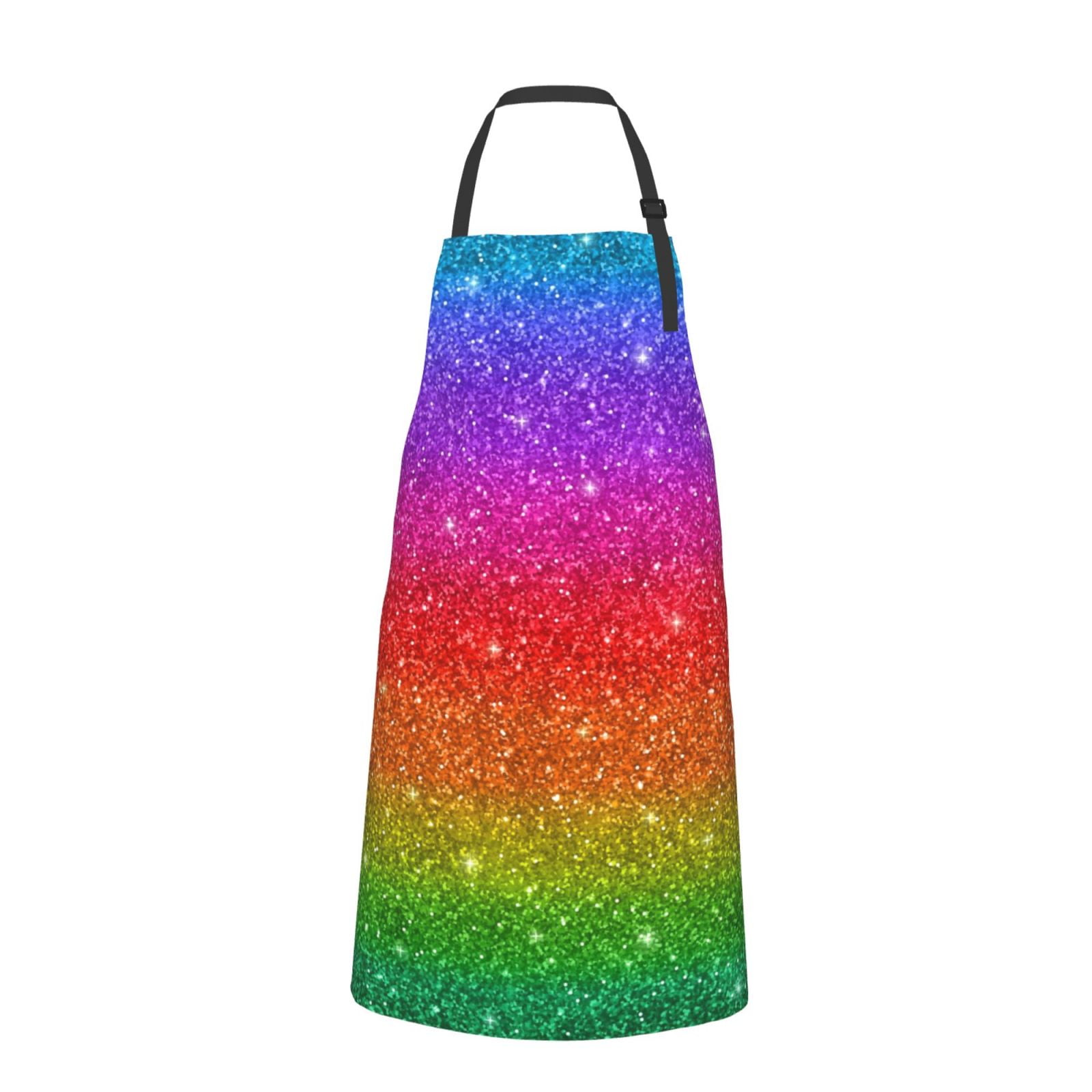 Bingfone Rainbow Glitter Apron Gifts For Men, Women Professional Grade ...