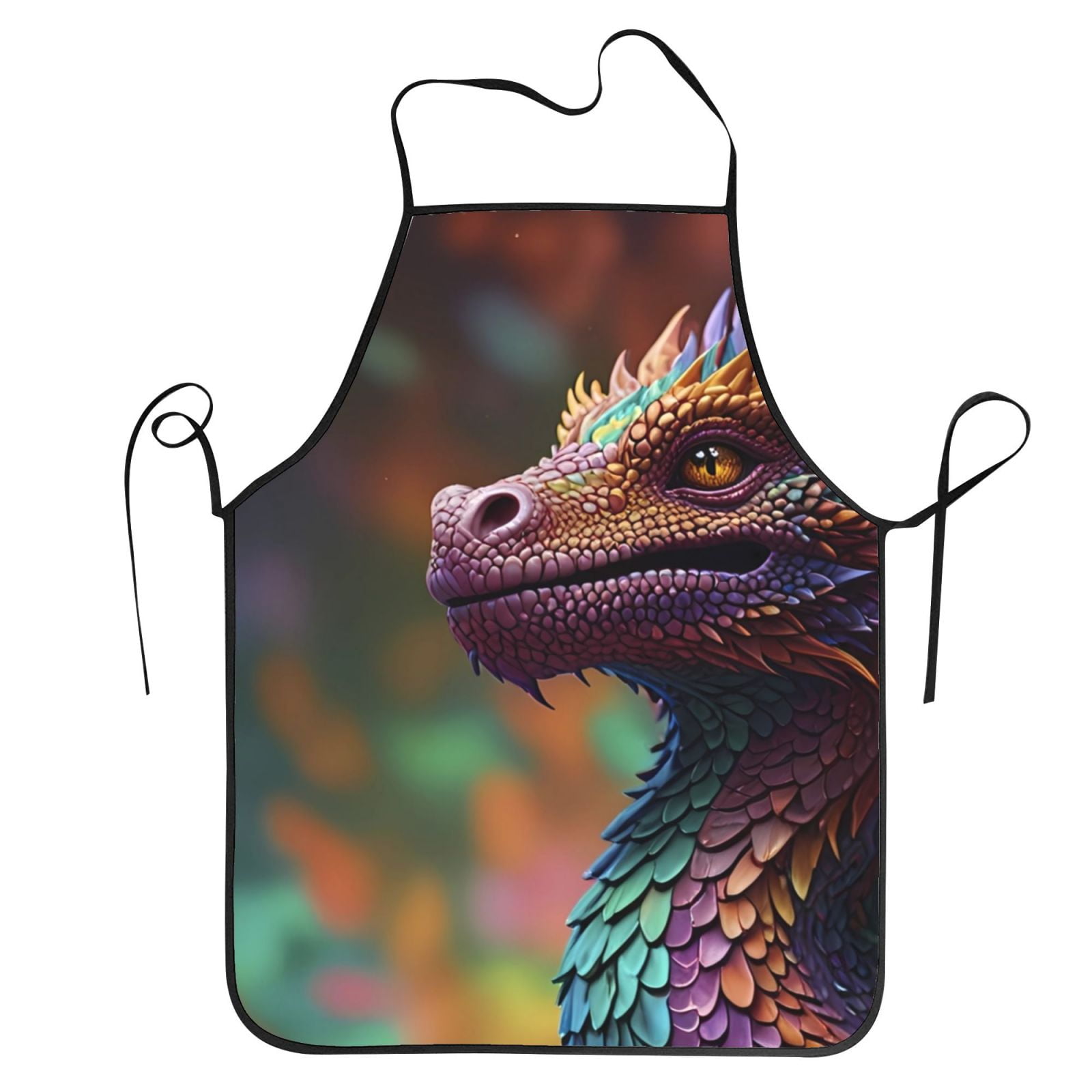Bingfone Rainbow Scales Fantasy Dragon for Tie-up Apron, Unisex ...