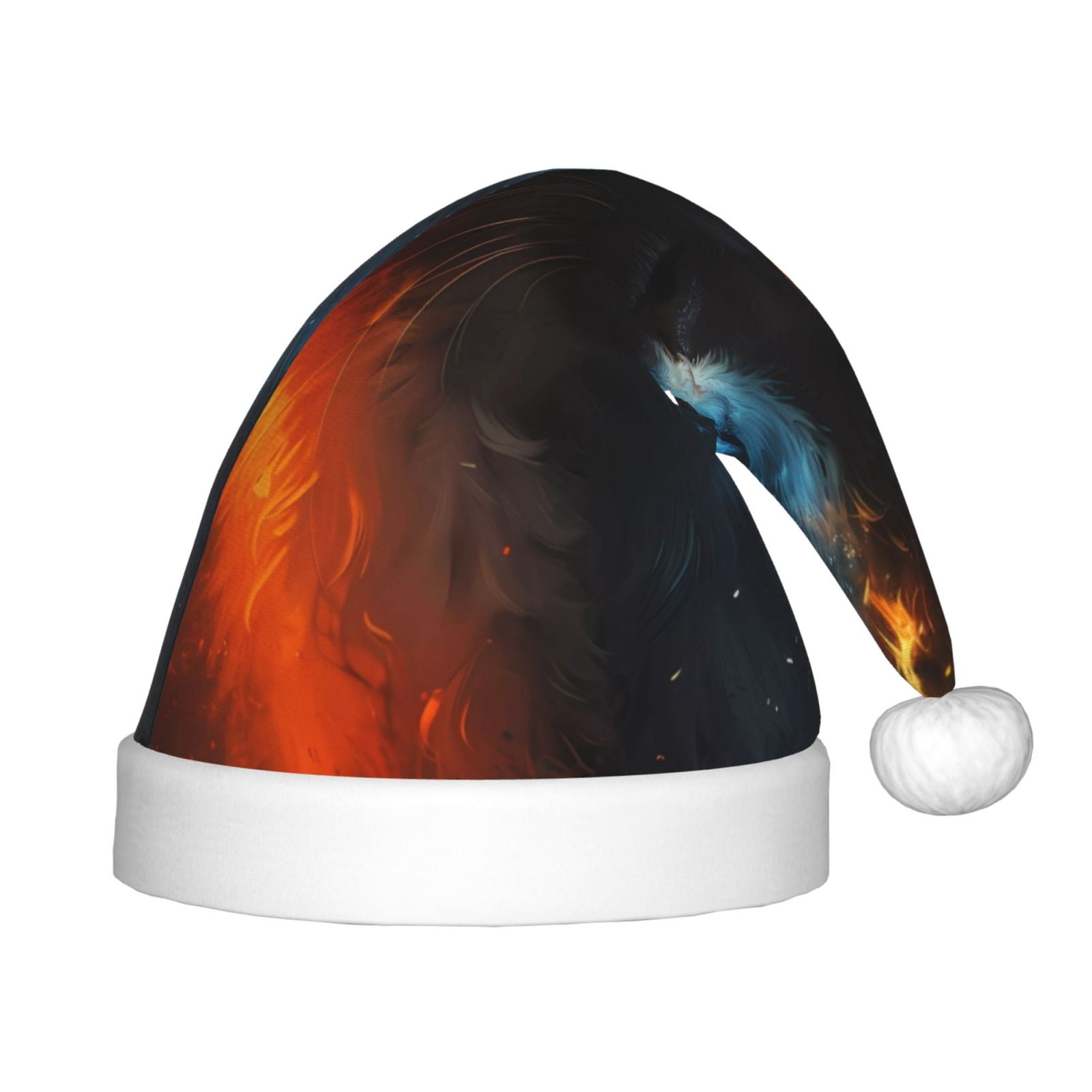 Bingfone Red And Blue Fire Cat for Kids Christmas Hat Santa Hat for ...