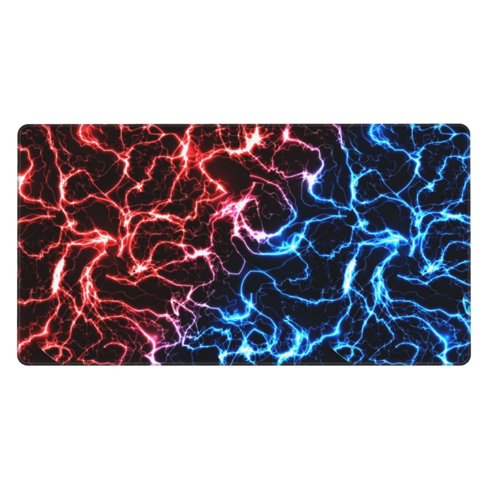 Bingfone Red And Blue Lightning Large Gaming Mouse Pad,Extended Desk ...