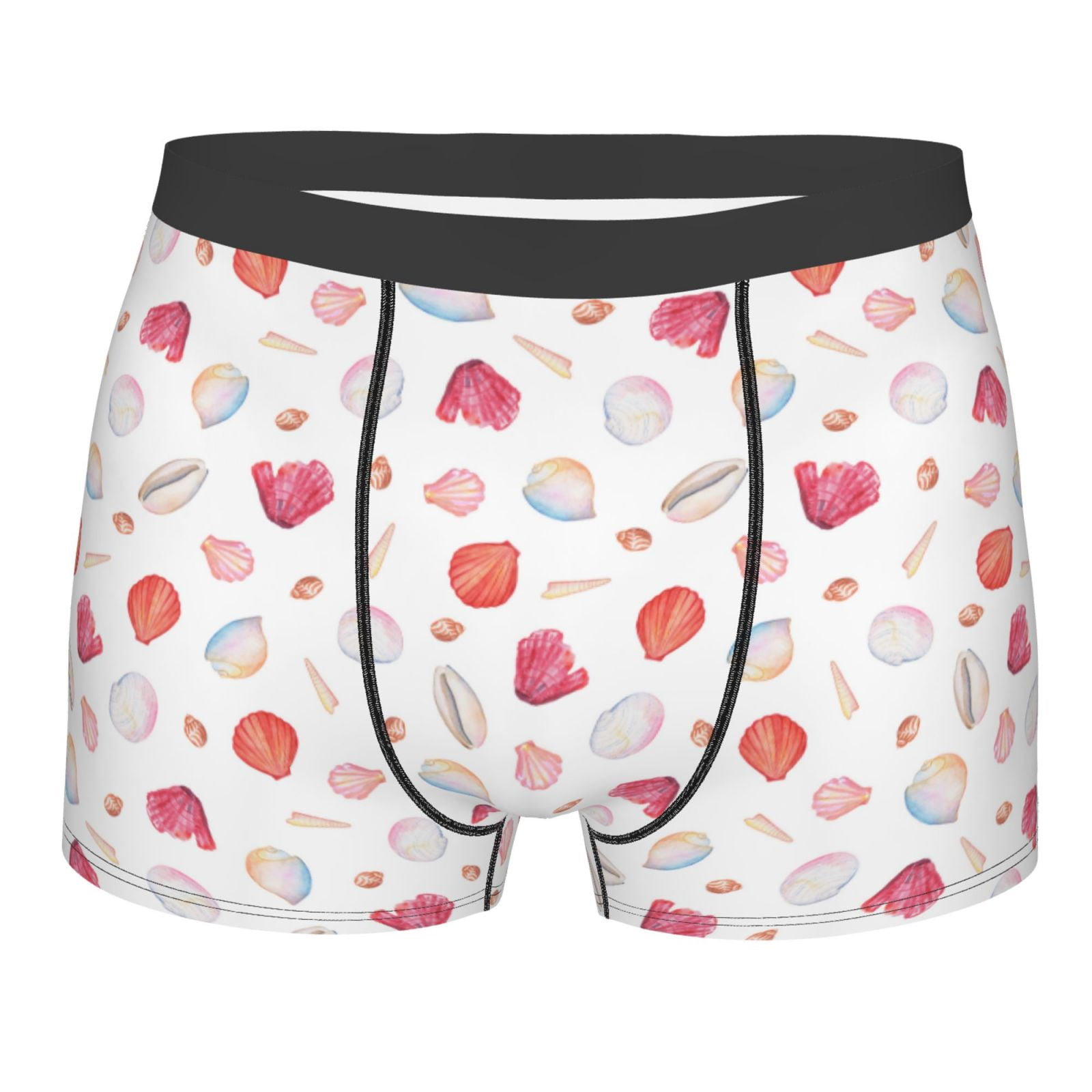 Bingfone Red Coral And Scallop Seashell Men'S Underwear - Casual ...