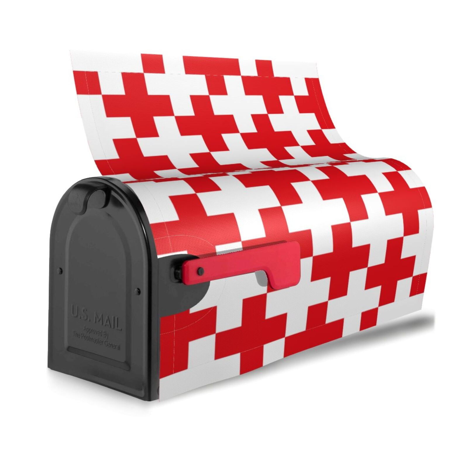 Bingfone Red Cross 1 Magnetic Mailbox Cover Standard Size for Garden ...