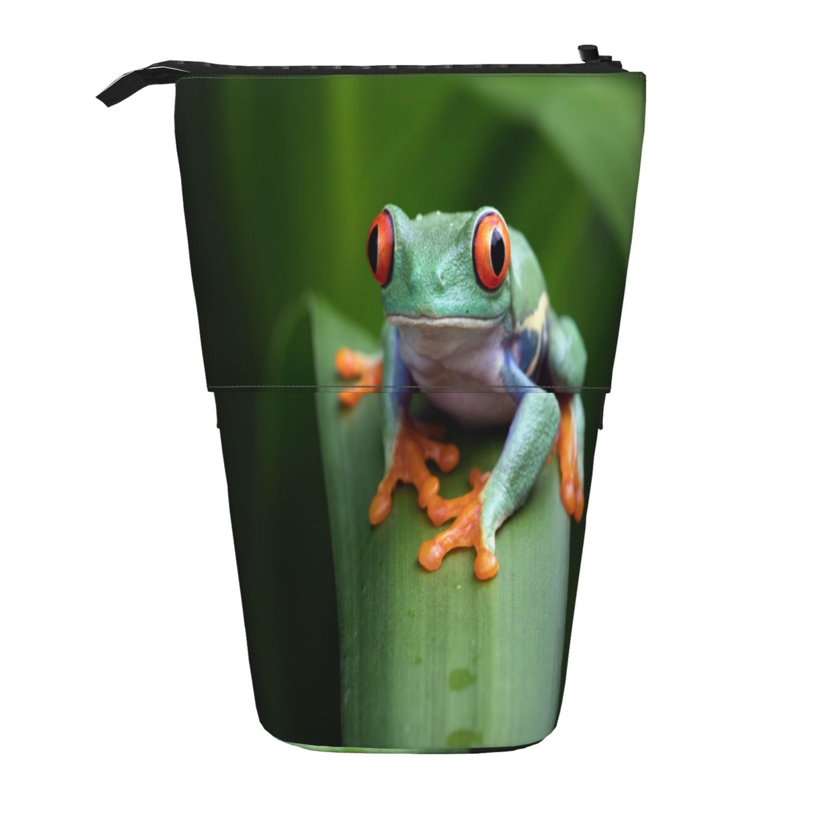 Bingfone Red-Eyed Tree Frog Print Telescopic Pencil Bag Pen Holder Pop ...