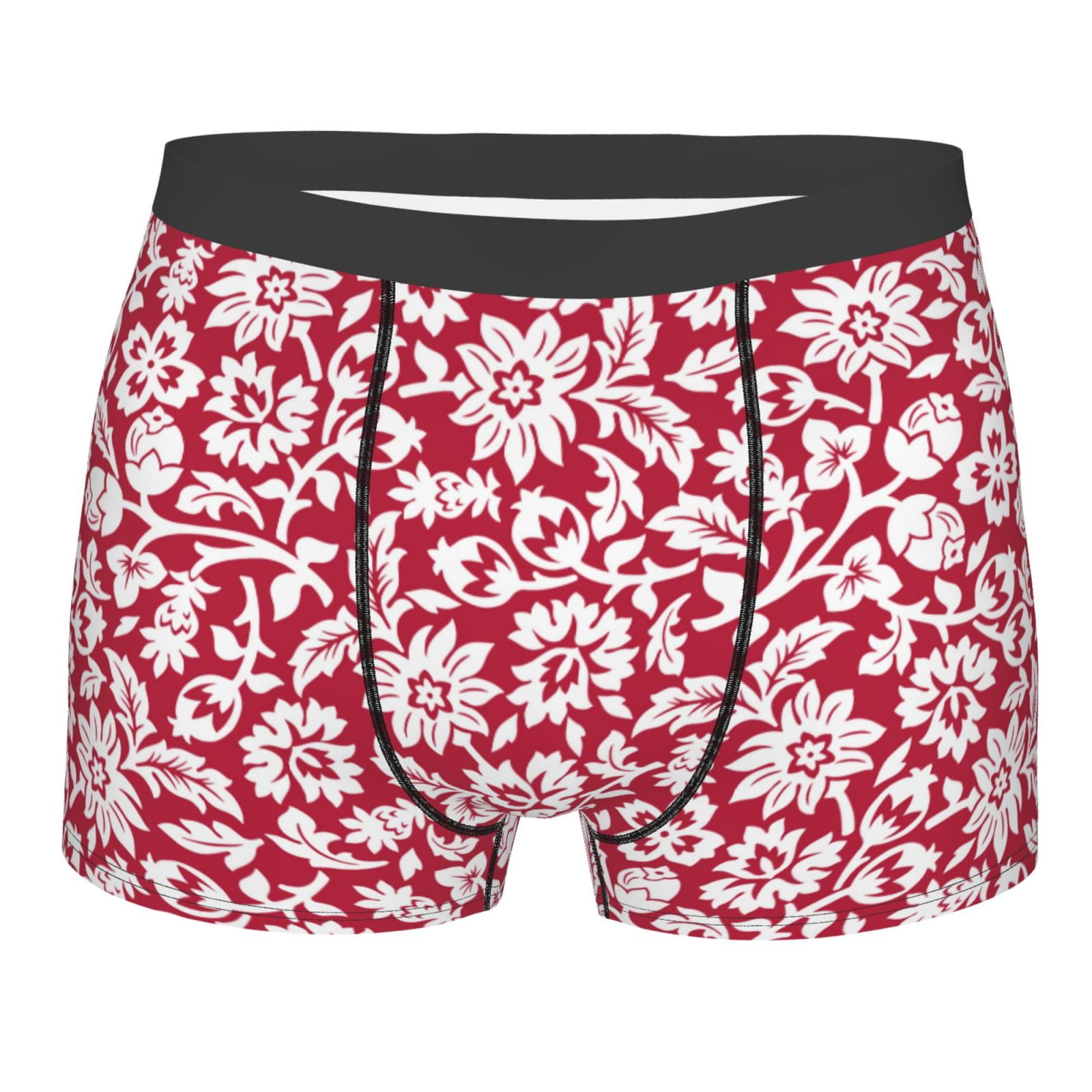 Bingfone Red Flowers Men'S Underwear - Casual Stretch Boxer Briefs-X ...