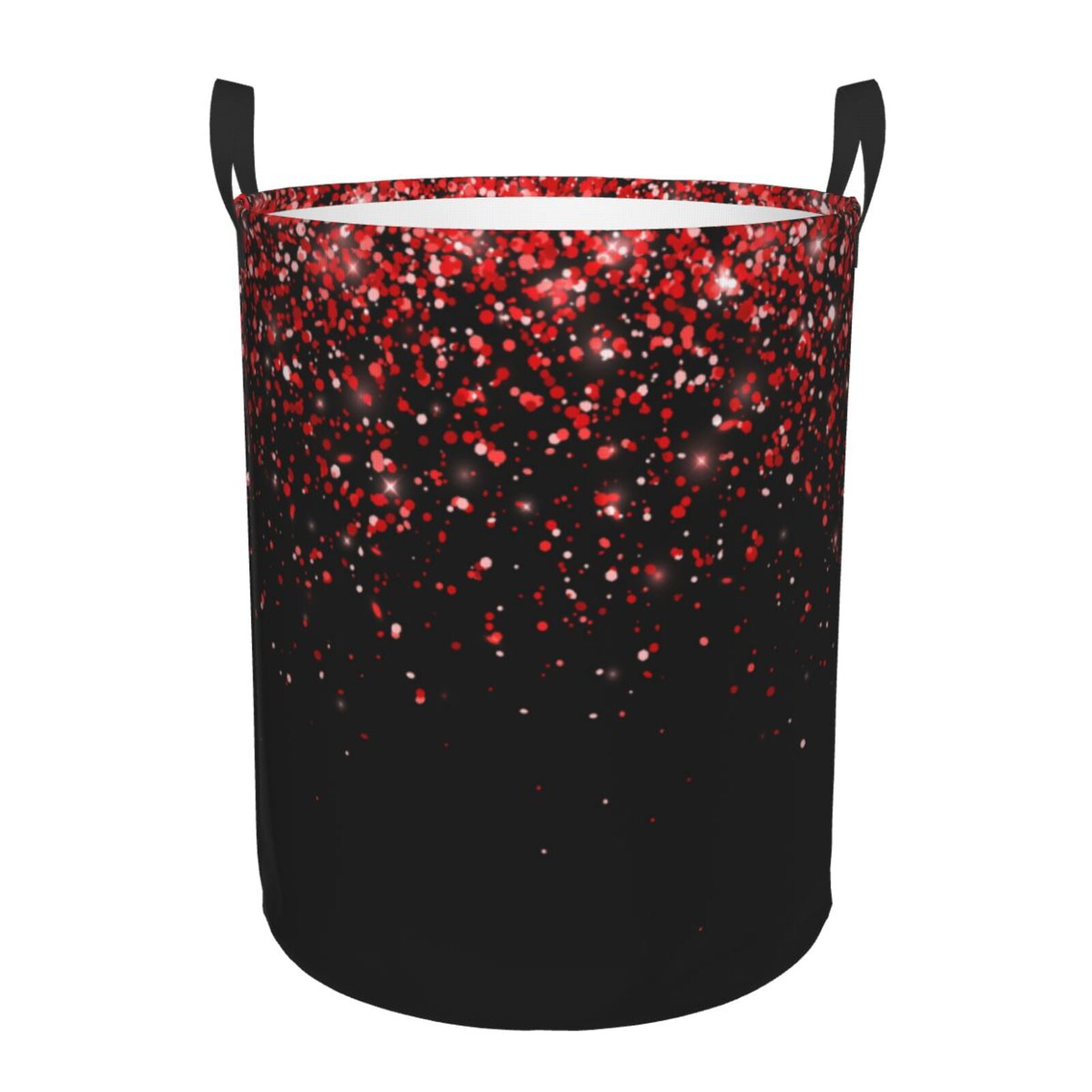 Bingfone Red Glitter1 Waterproof Foldable Laundry Hamper Bucket With ...