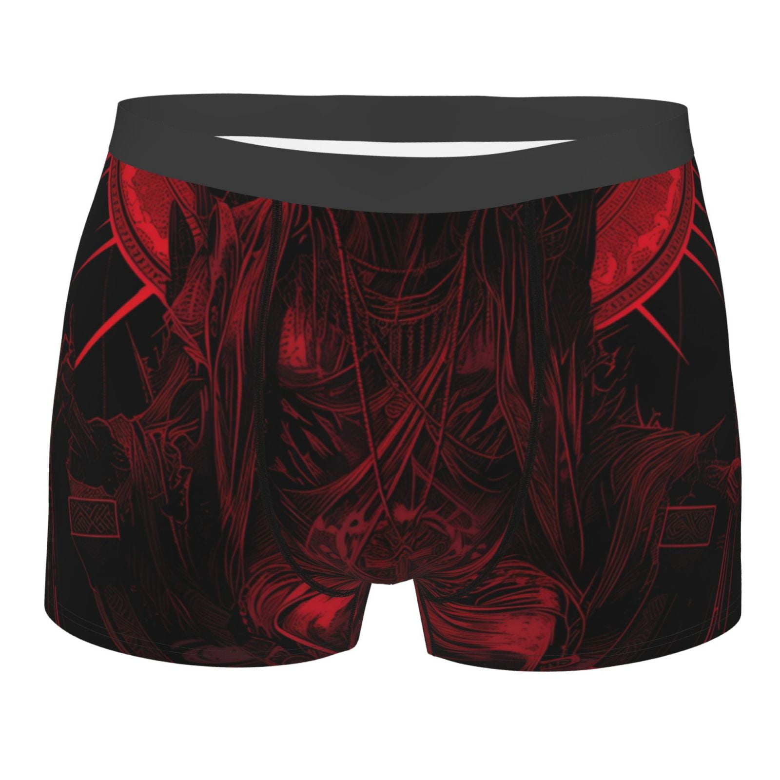 Bingfone Red Gothic Skeleton Throne Men's Underwear - Casual Stretch ...