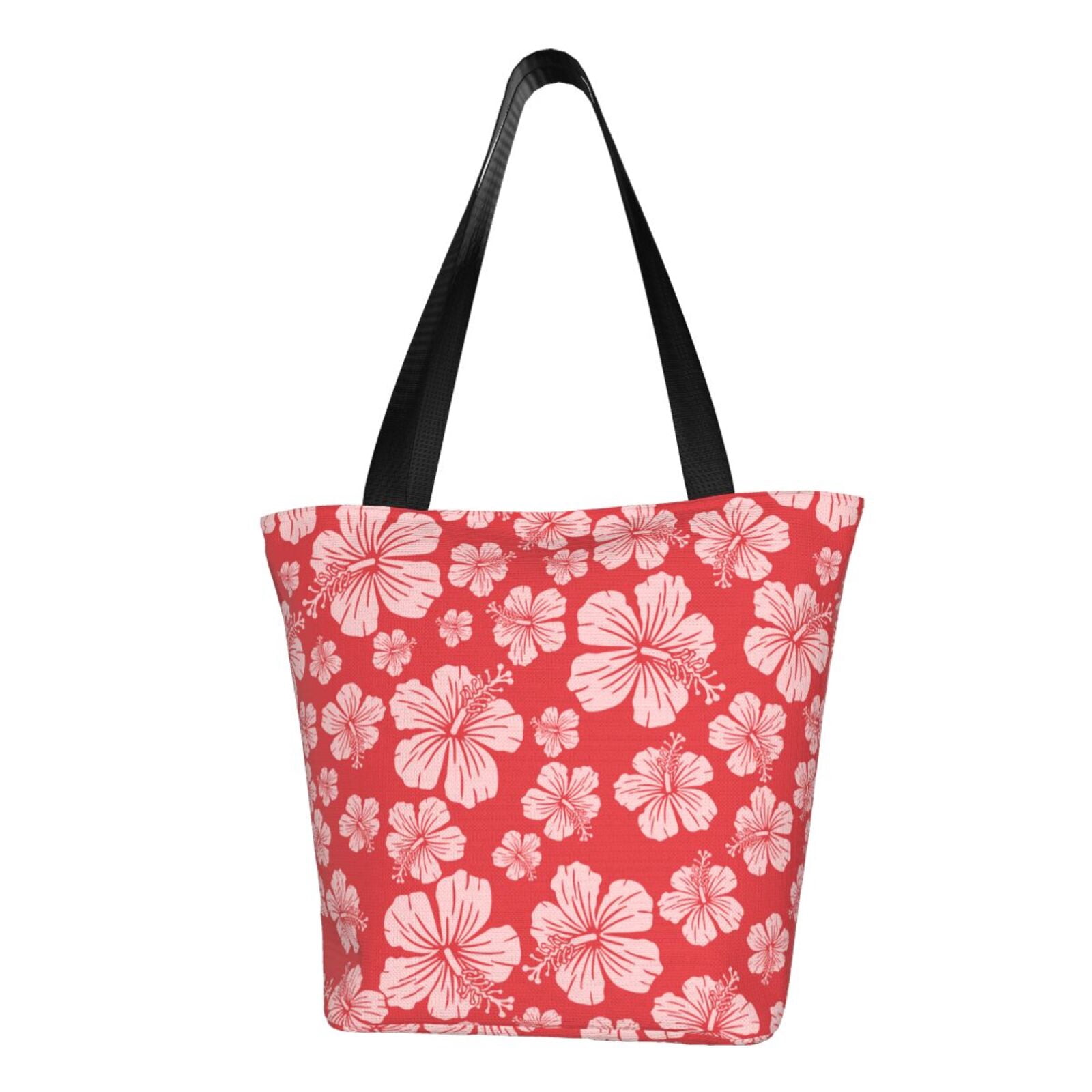 Bingfone Red Hibiscus Flower Women Shoulder Tote Bags Casual Bag Ladies ...