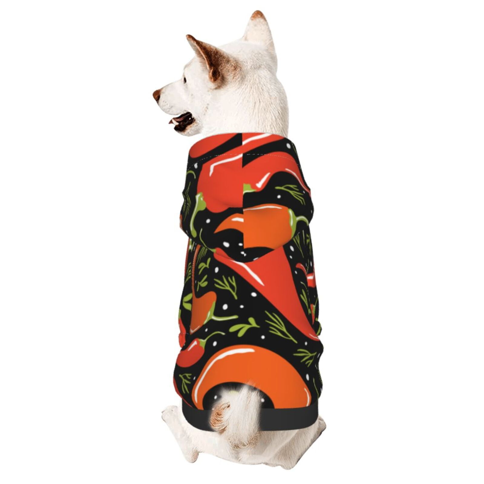 Bingfone Red Hot Chili Dog Clothes Hoodie, Pet Winter Coat,Puppy ...
