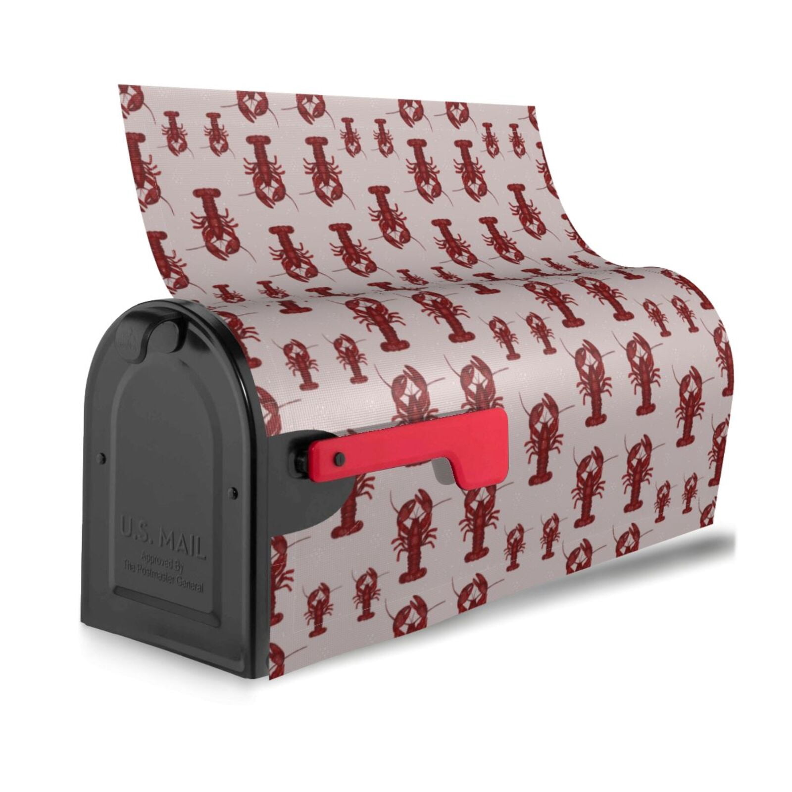 Bingfone Red Lobster With Claws Magnetic Mailbox Cover Standard Size ...