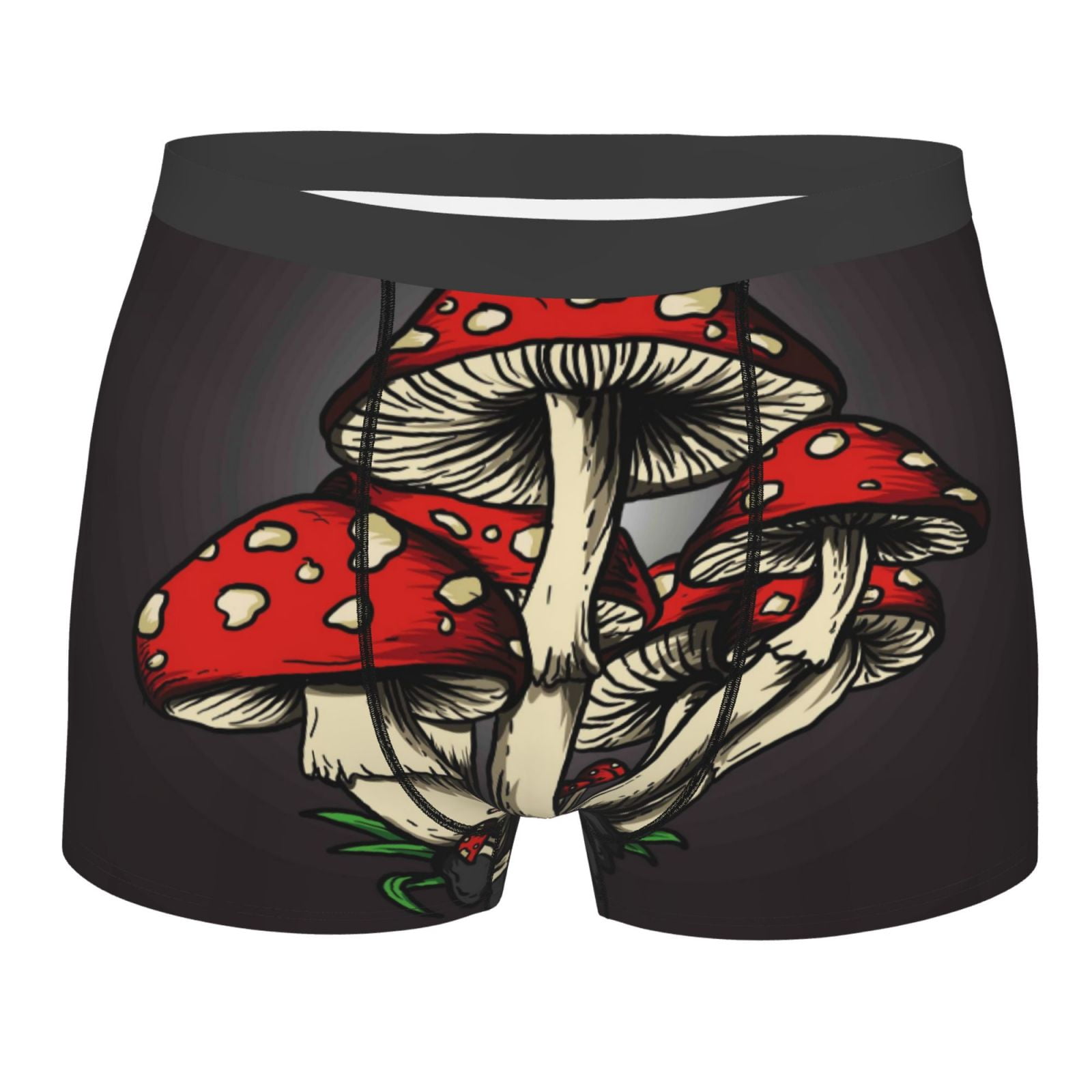Bingfone Red Mushrooms, Hand Painted Mushrooms Men'S Underwear - Casual ...