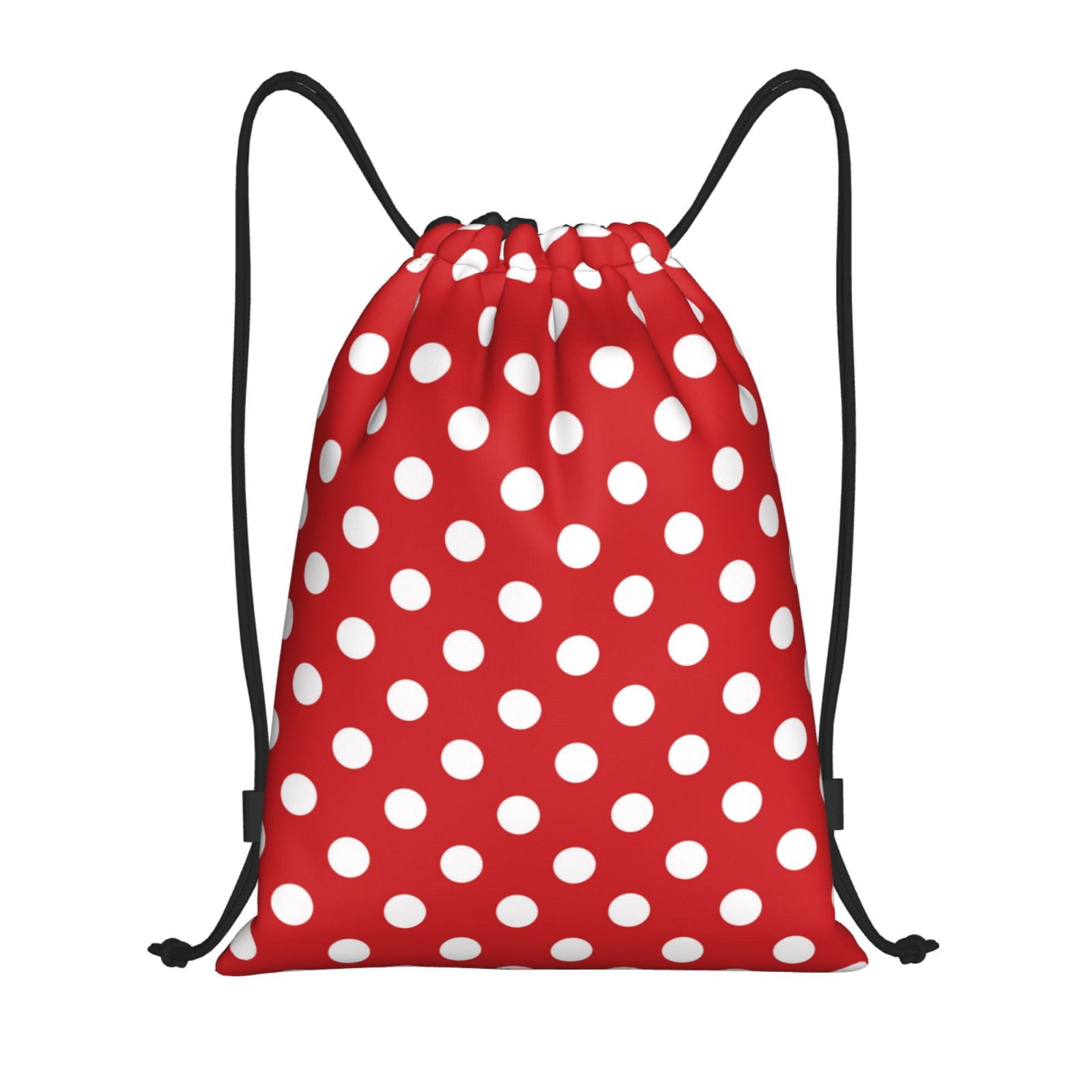 Bingfone Red Polka Dot Drawstrings Backpacks Bags For Men Women Gym ...