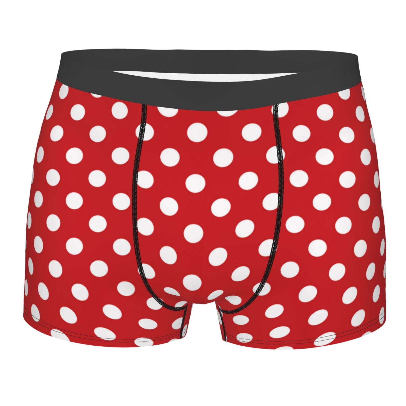 Bingfone Red Polka Dot Men'S Underwear - Casual Stretch Boxer Briefs ...