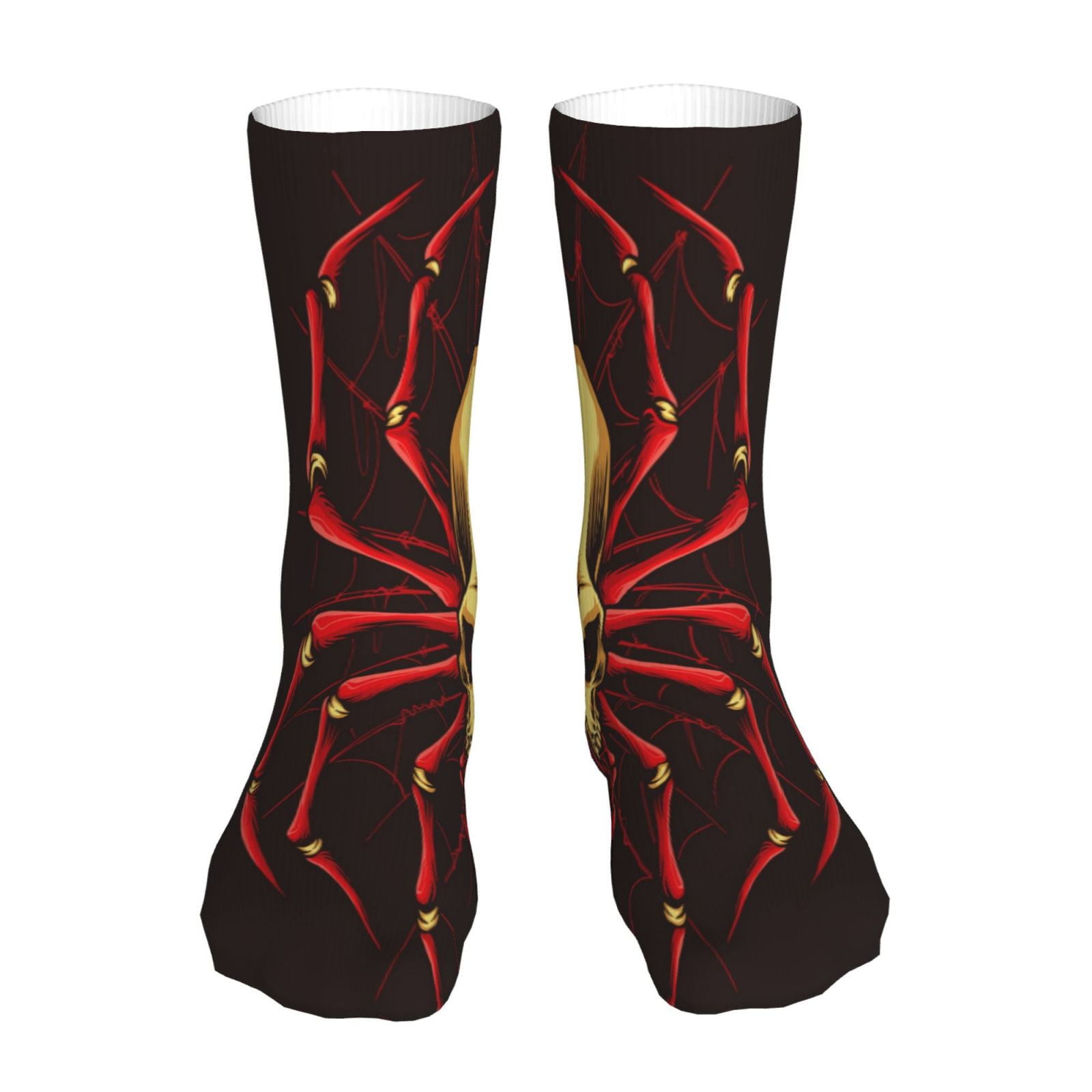 Bingfone Red Skull Spider Prirnt Women's Men's Fun Pattern and Solid ...