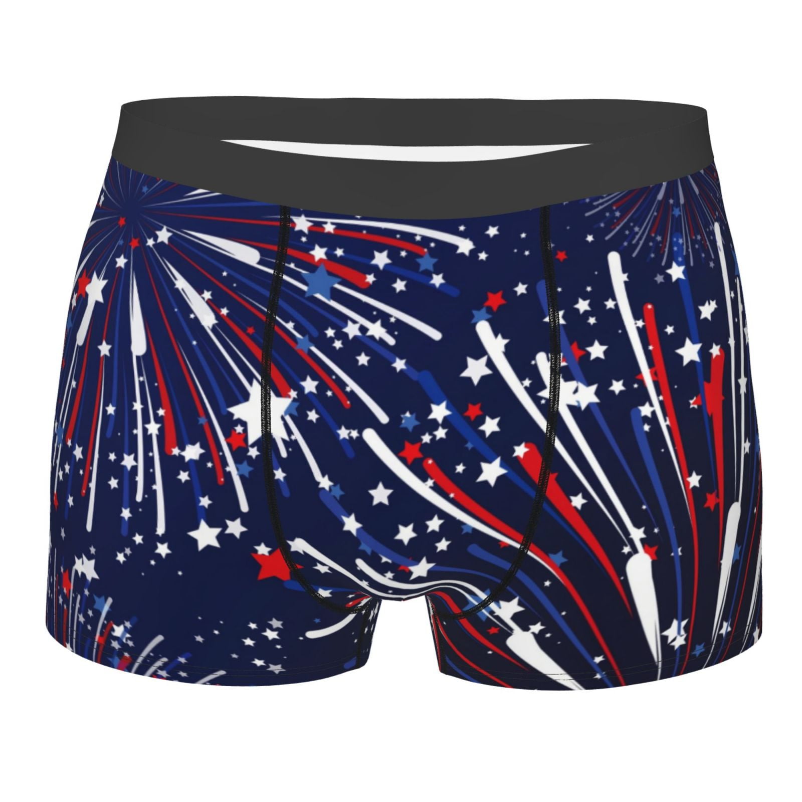 Bingfone Red White Blue Fireworks 1 Men's Underwear - Casual Stretch ...