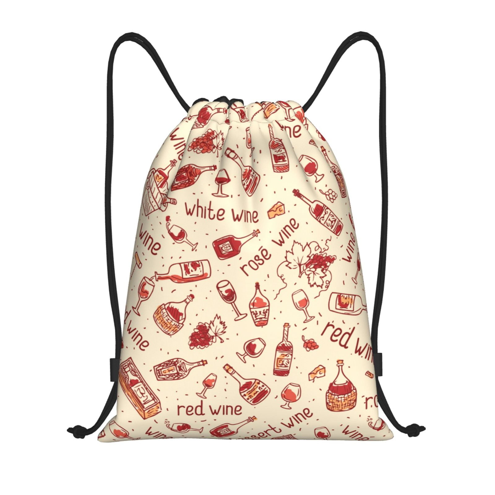 Bingfone Red Wine Drawstrings Backpacks Bags For Men Women Gym ...