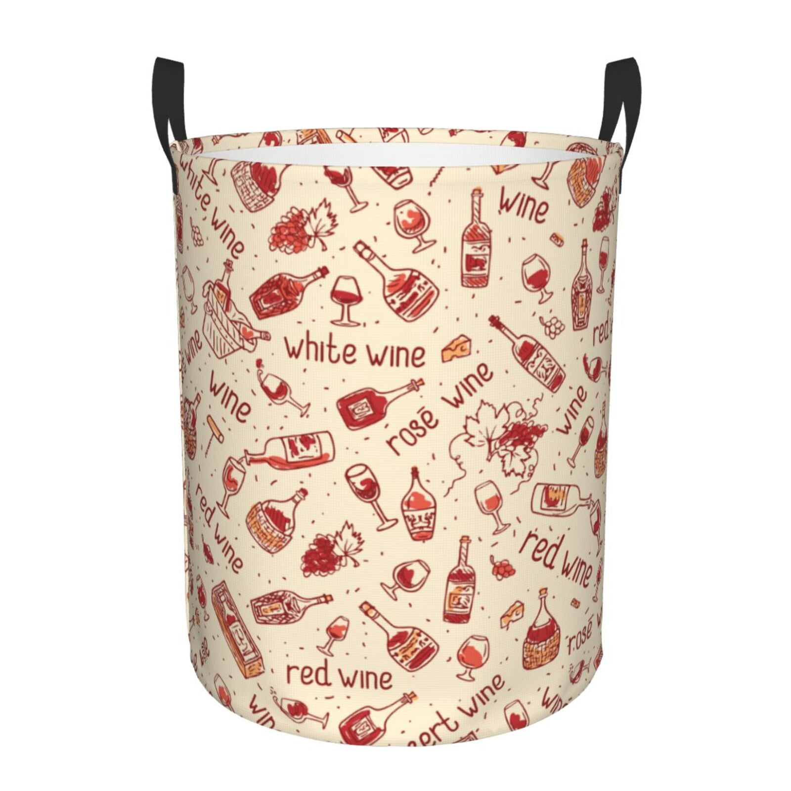 Bingfone Red Wine Waterproof Foldable Laundry Hamper Bucket With ...