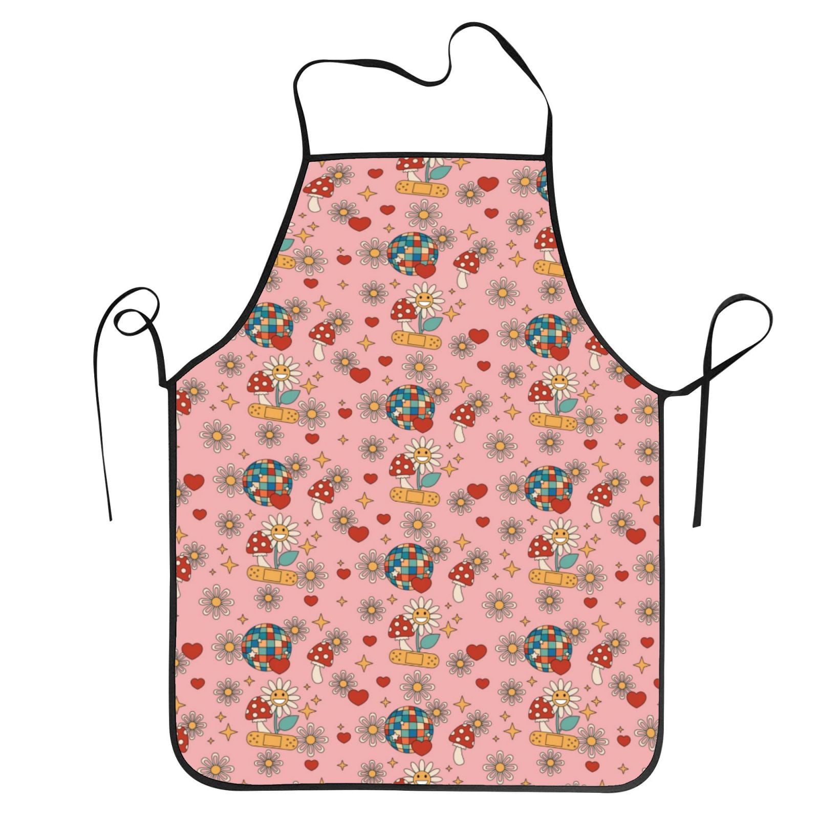 Bingfone Retro 70s 60s Hippie Flower for Tie-up Apron, Unisex ...