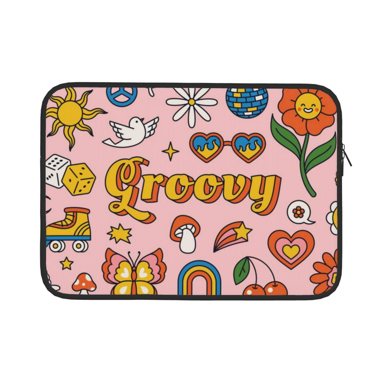 Bingfone Retro 70s Hippie Laptop Sleeve Case 13 Inch, 360° Protective ...