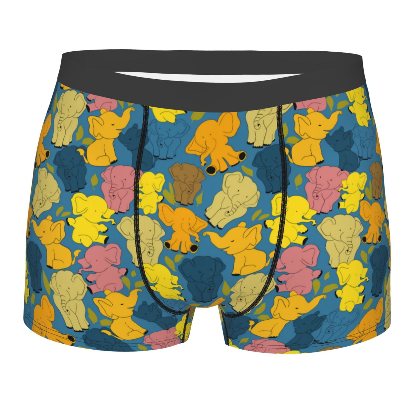Bingfone Retro Boho Elephants Men's Underwear - Casual Stretch Boxer ...