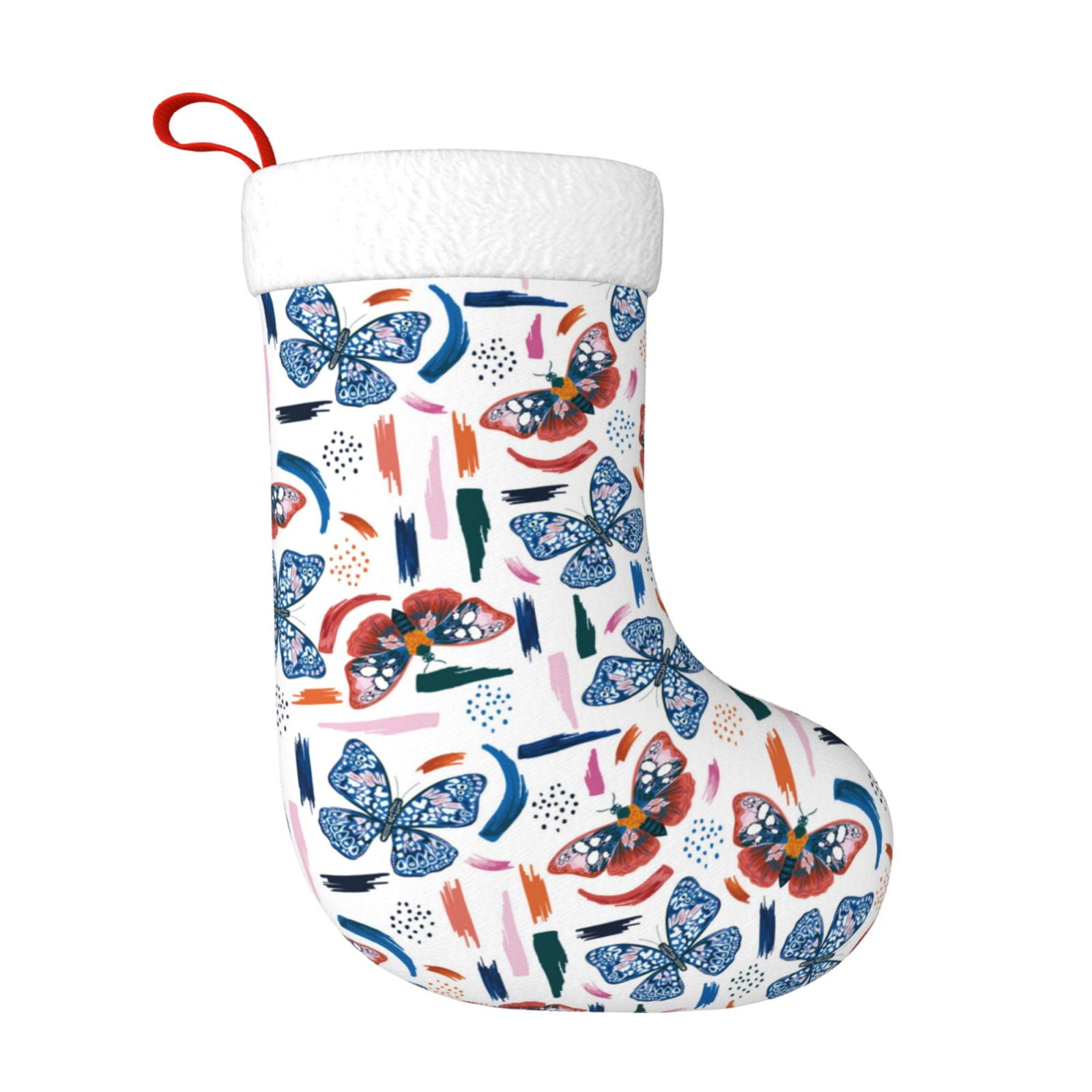 Bingfone Retro Butterfly Print Personalized Christmas Stocking ...