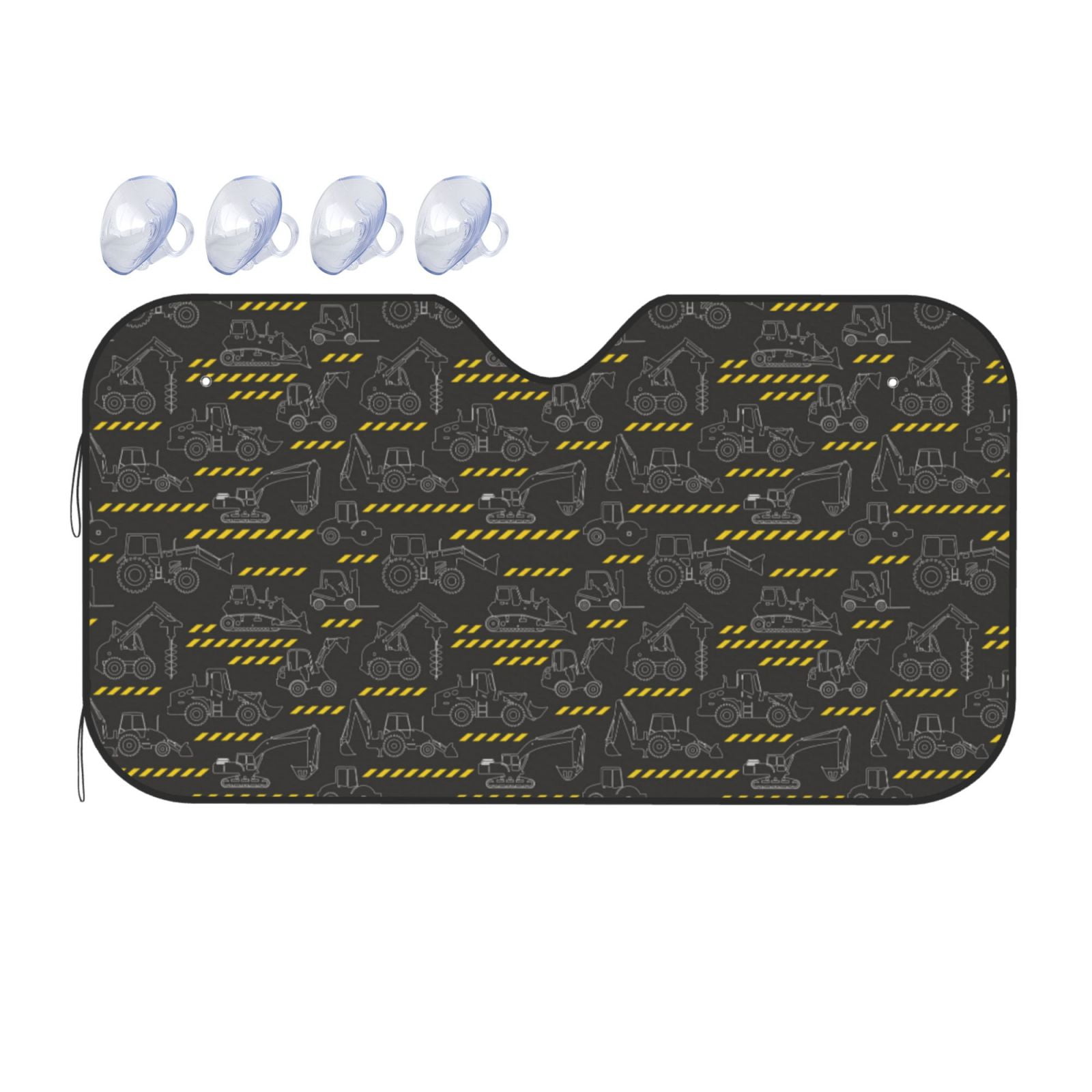 Bingfone Retro Excavator Car Windshield Sunshade,Sun Foldable Sun ...