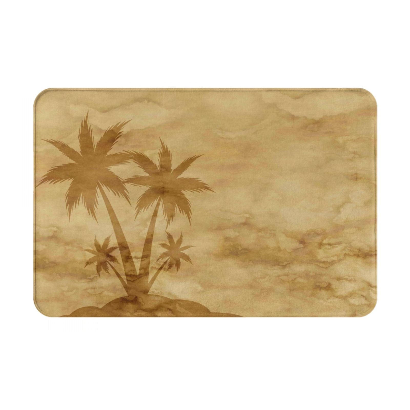 Bingfone Retro Palm Tree Door Mat 16"X24" Front Entrance Non-Slip Low ...
