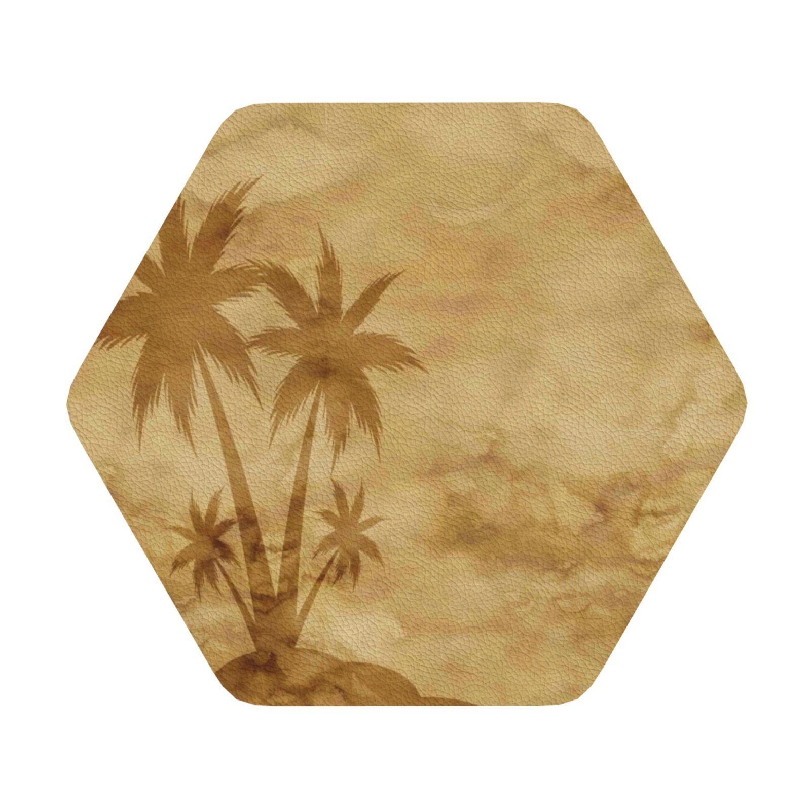 Bingfone Retro Palm Tree Personalized Coaster Set 4 For Drinks Coffee ...