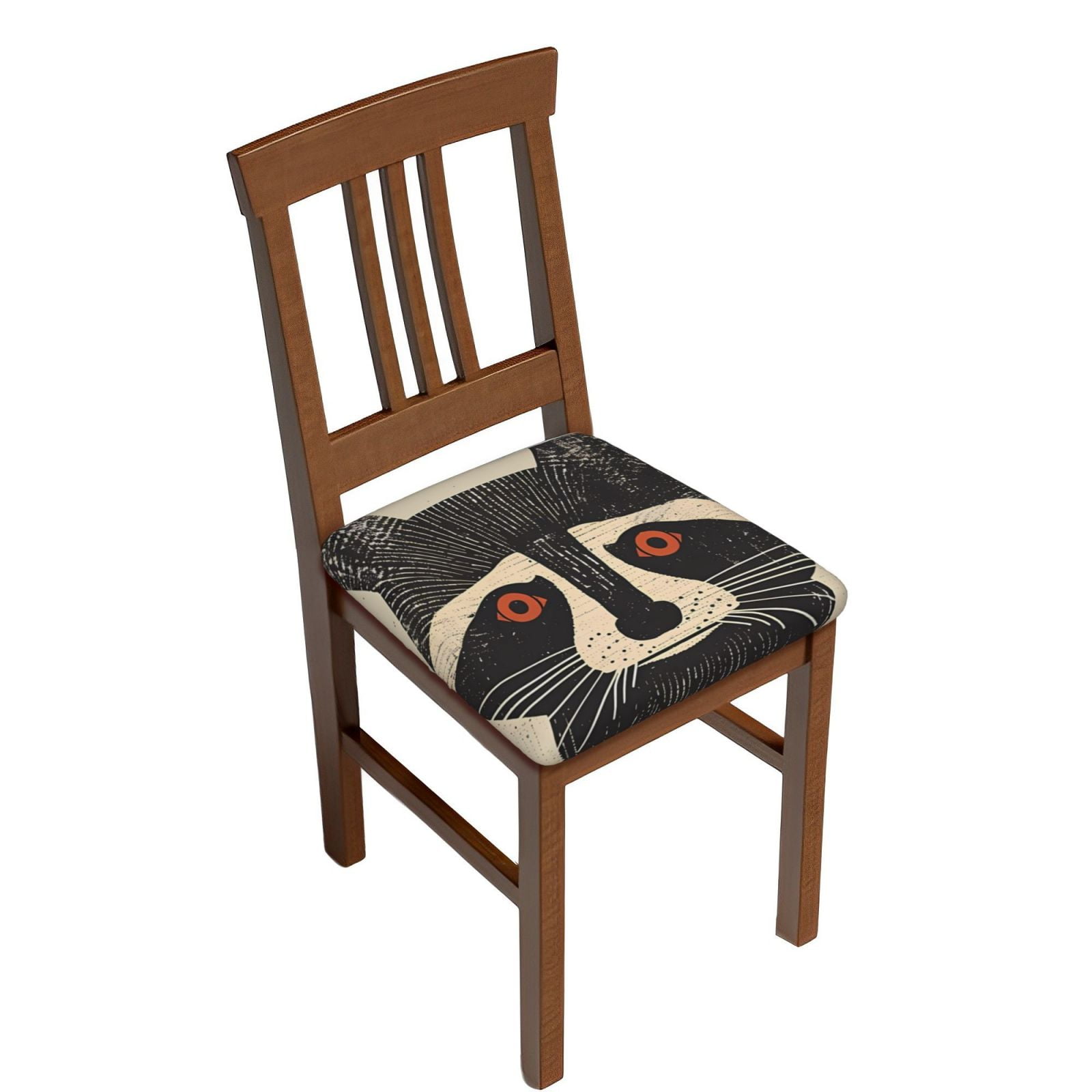 Bingfone Retro Raccoon Graphic Print Restaurant Chair Seat Covers ...