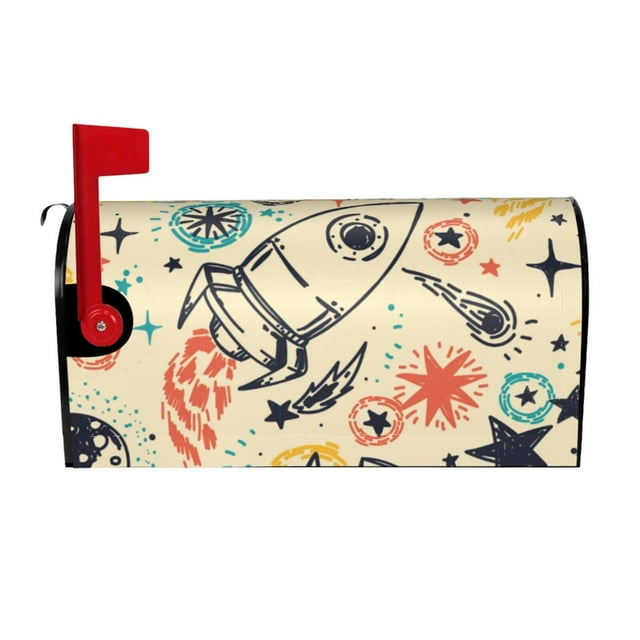 Bingfone Rockets Magnetic Mailbox Cover Standard Size for Garden Yard ...