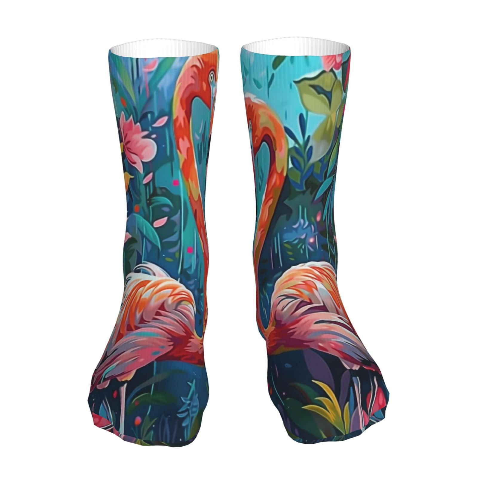 Bingfone Romantic Flamingo Pair Prirnt Women's Men's Fun Pattern and ...