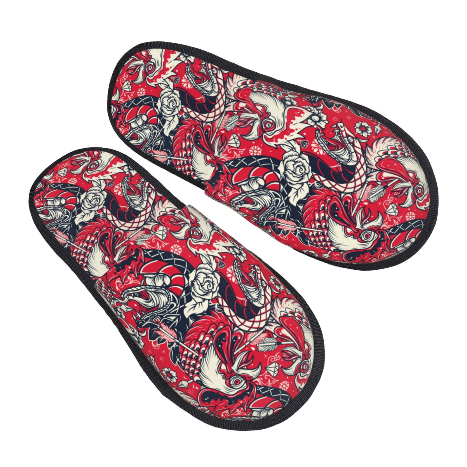 Bingfone Rooster Head House Slippers for Women Men with Soft Rubber ...