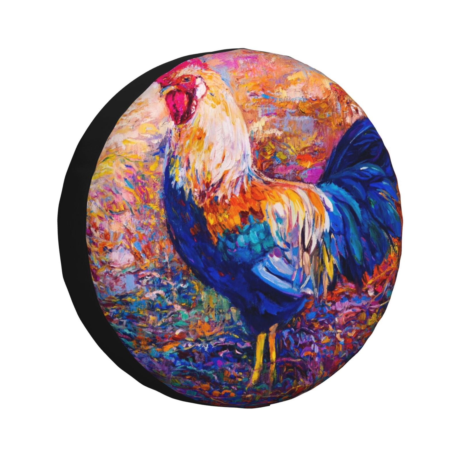 Bingfone Rooster Oil Painting Spare Tire Cover Weatherproof Universal ...