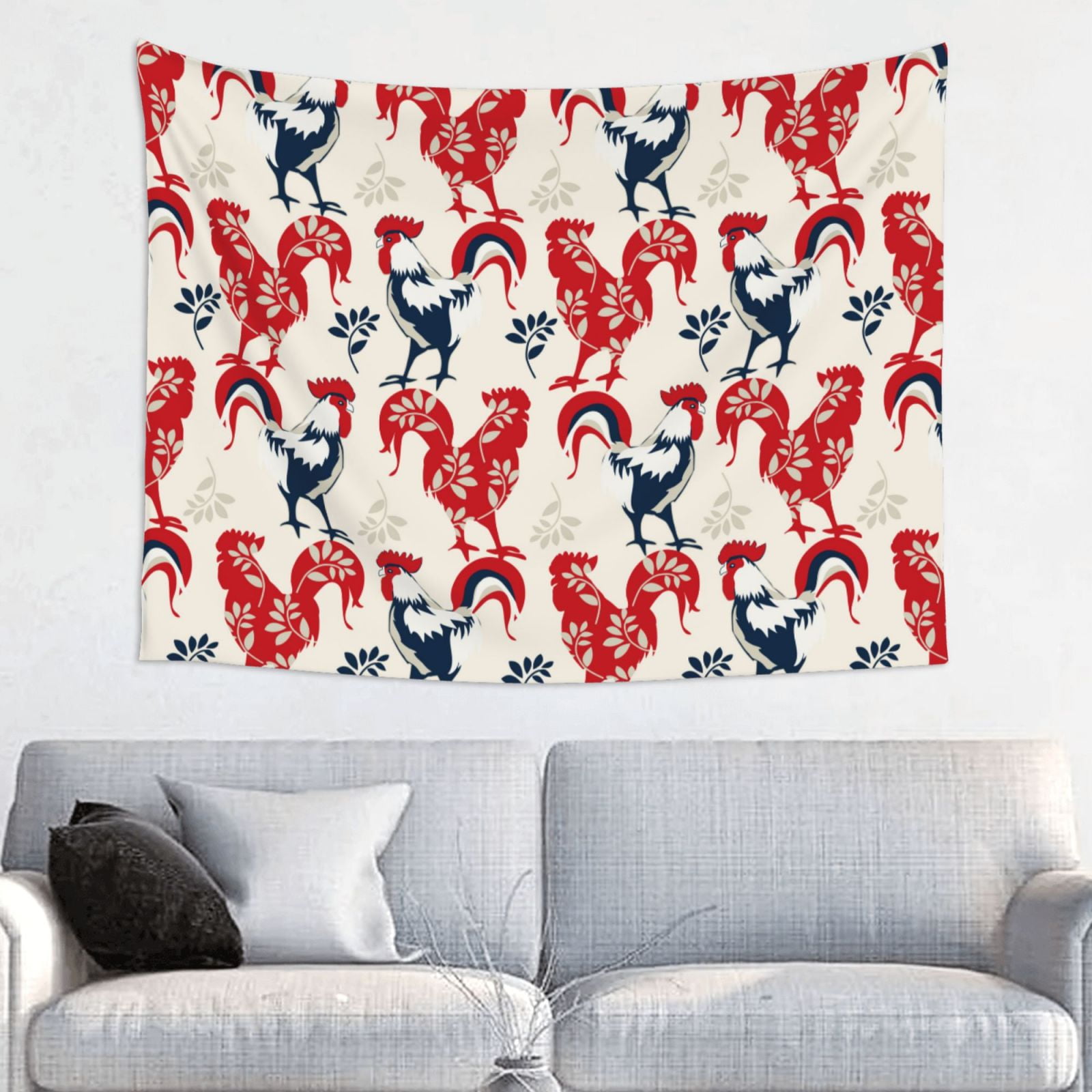 Bingfone Roosters Tapestry Wall Hanging Decor For Living Room Bedroom ...
