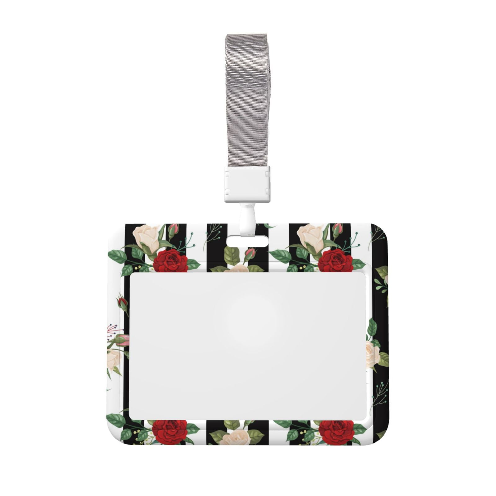 Bingfone Rose Flowers Card Badge Holder,for Girls Girly Women 4 x 3 ...