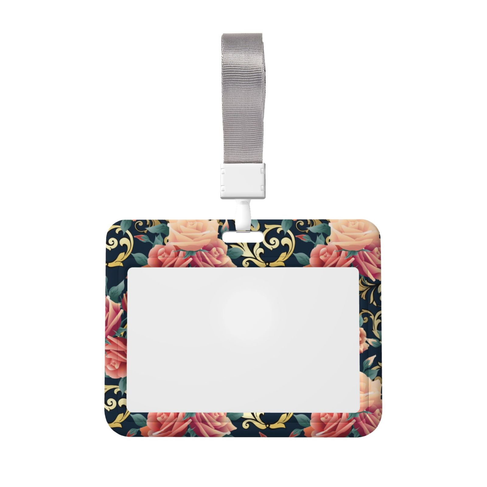 Bingfone Rose Flowers Card Badge Holder,for Girls Girly Women 4 x 3 ...