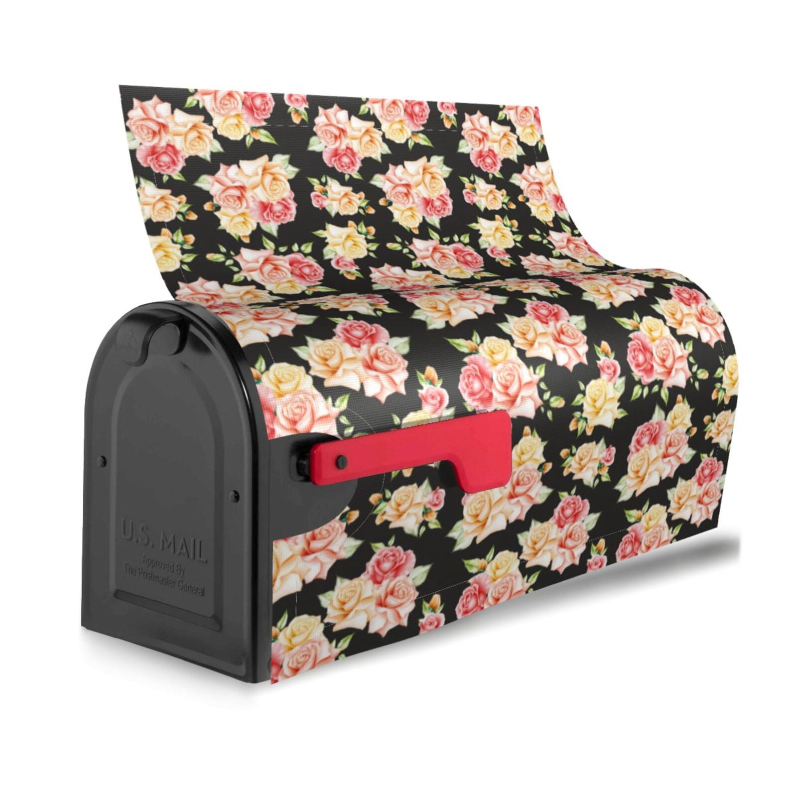 Bingfone Rose Flowers Magnetic Mailbox Cover Standard Size for Garden ...