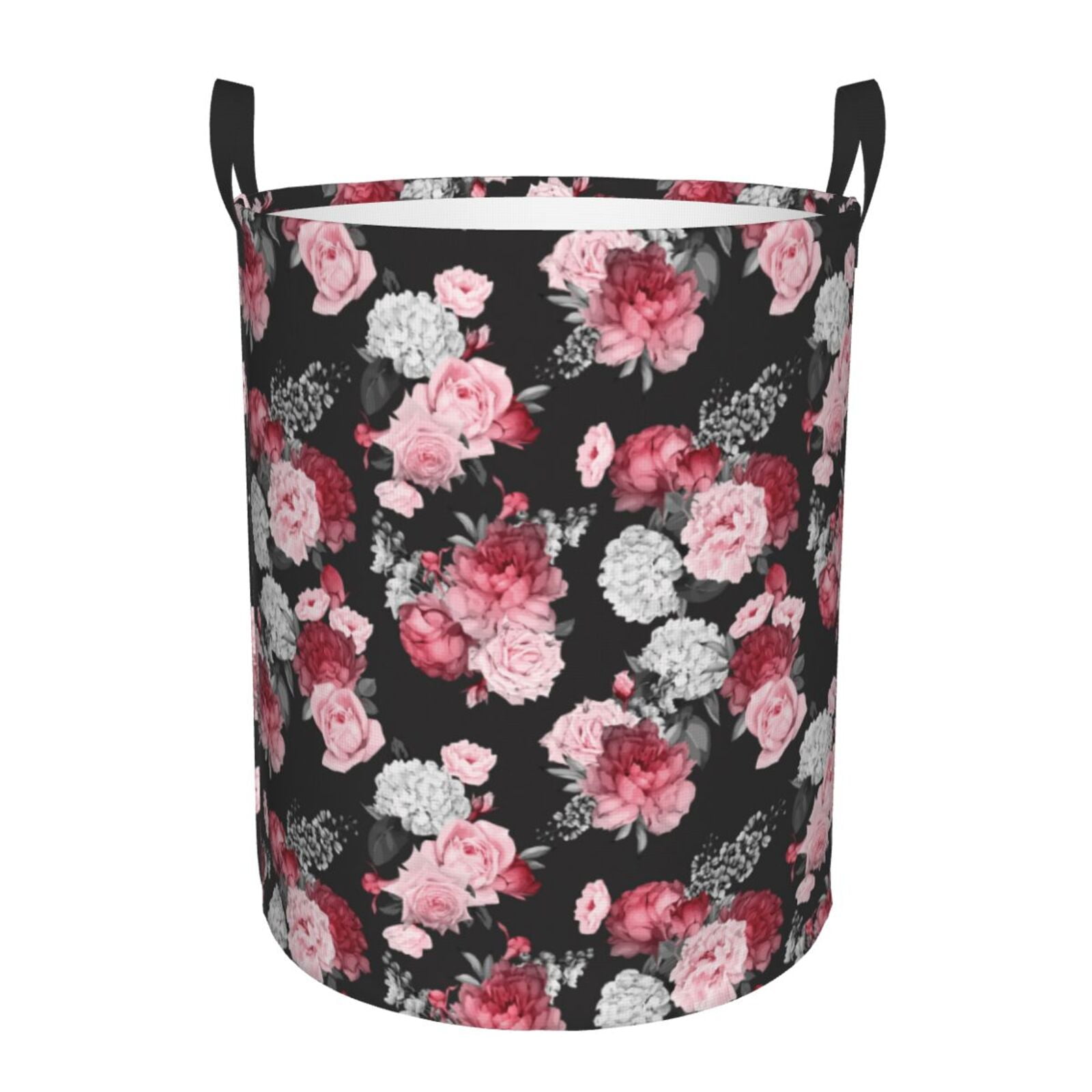 Bingfone Rose Flowers Waterproof Foldable Laundry Hamper Bucket with ...