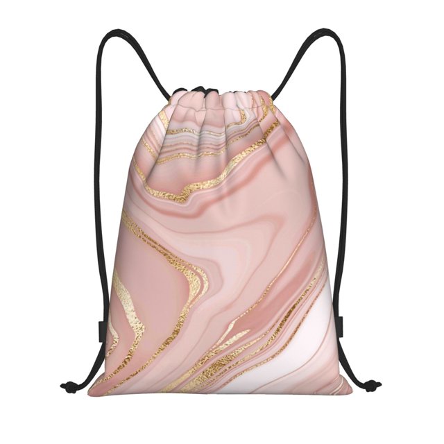 Bingfone Rose Gold Glitter Splatter Drawstrings Backpacks Bags For Men ...