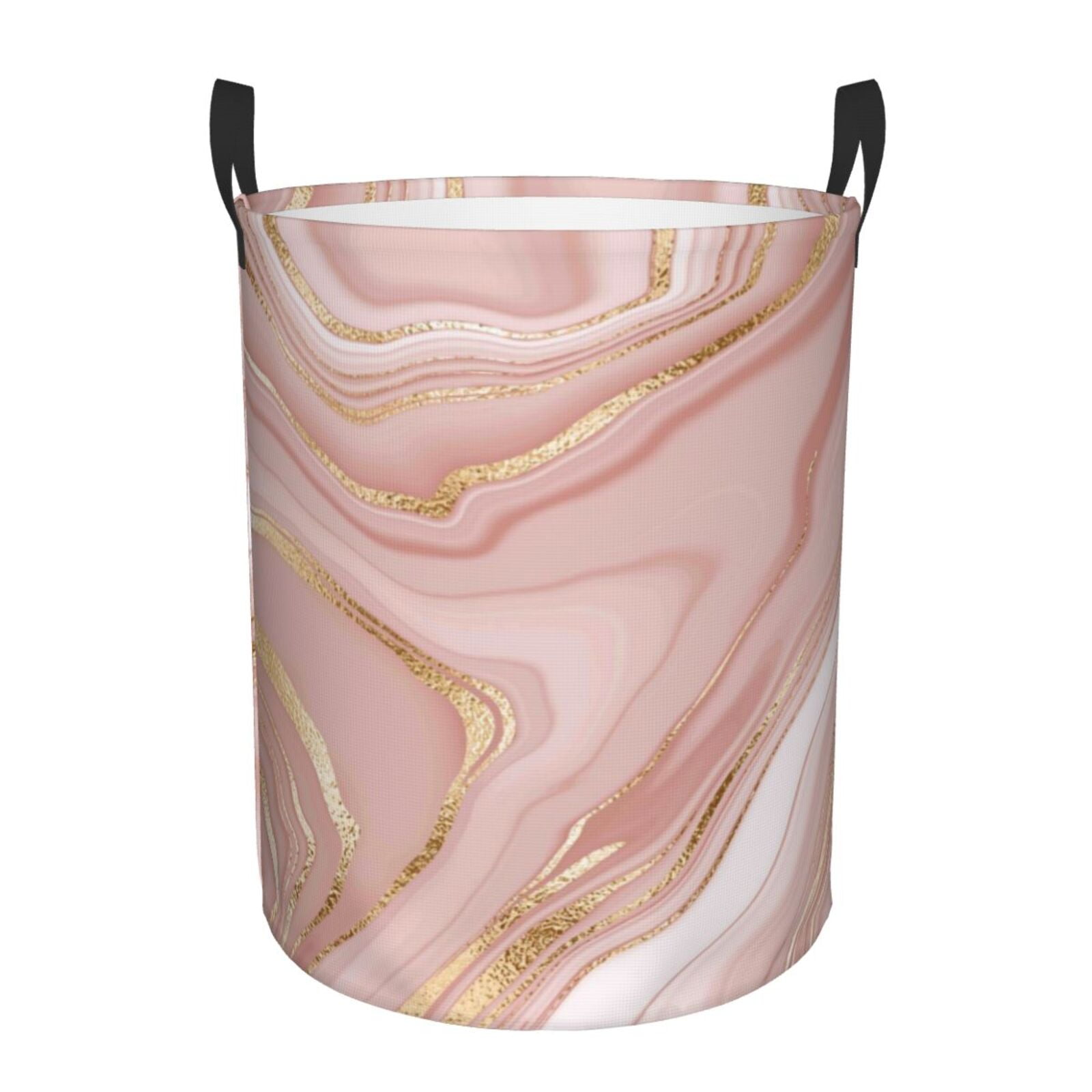 Bingfone Rose Gold Glitter Splatter Waterproof Foldable Laundry Hamper ...