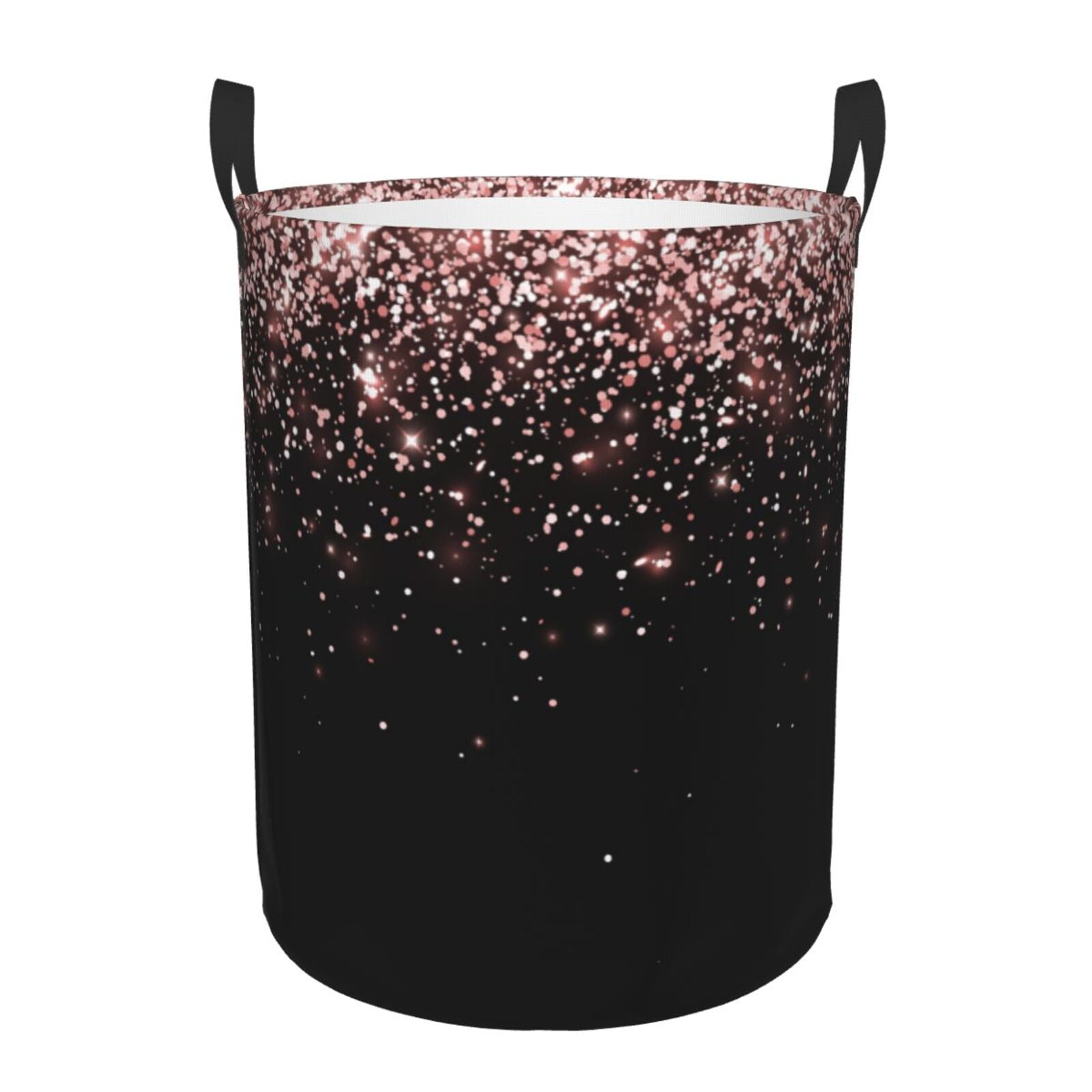 Bingfone Rose Gold Glitter1 Waterproof Foldable Laundry Hamper Bucket ...