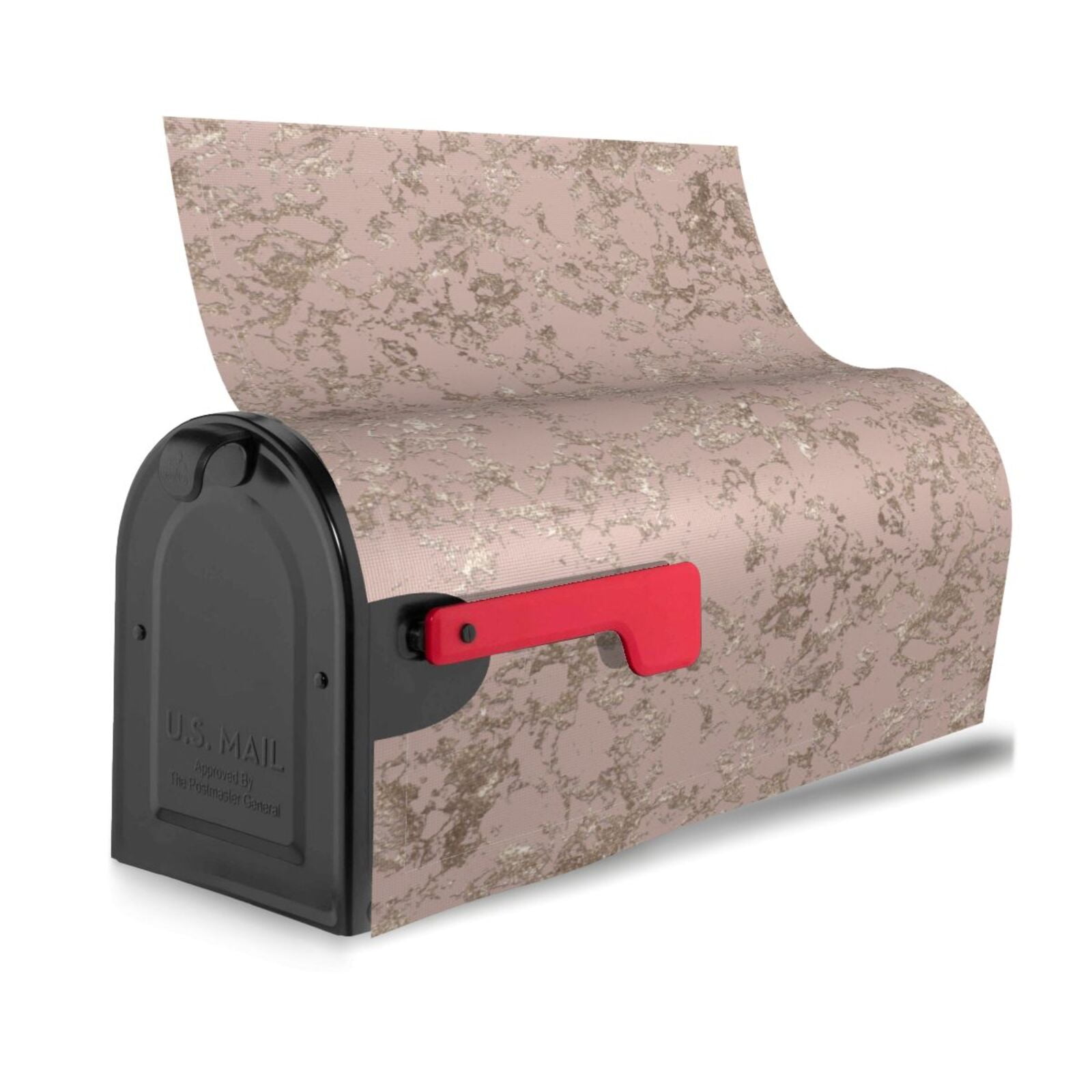 Bingfone Rose Gold Marble Texture Magnetic Mailbox Cover Standard Size ...