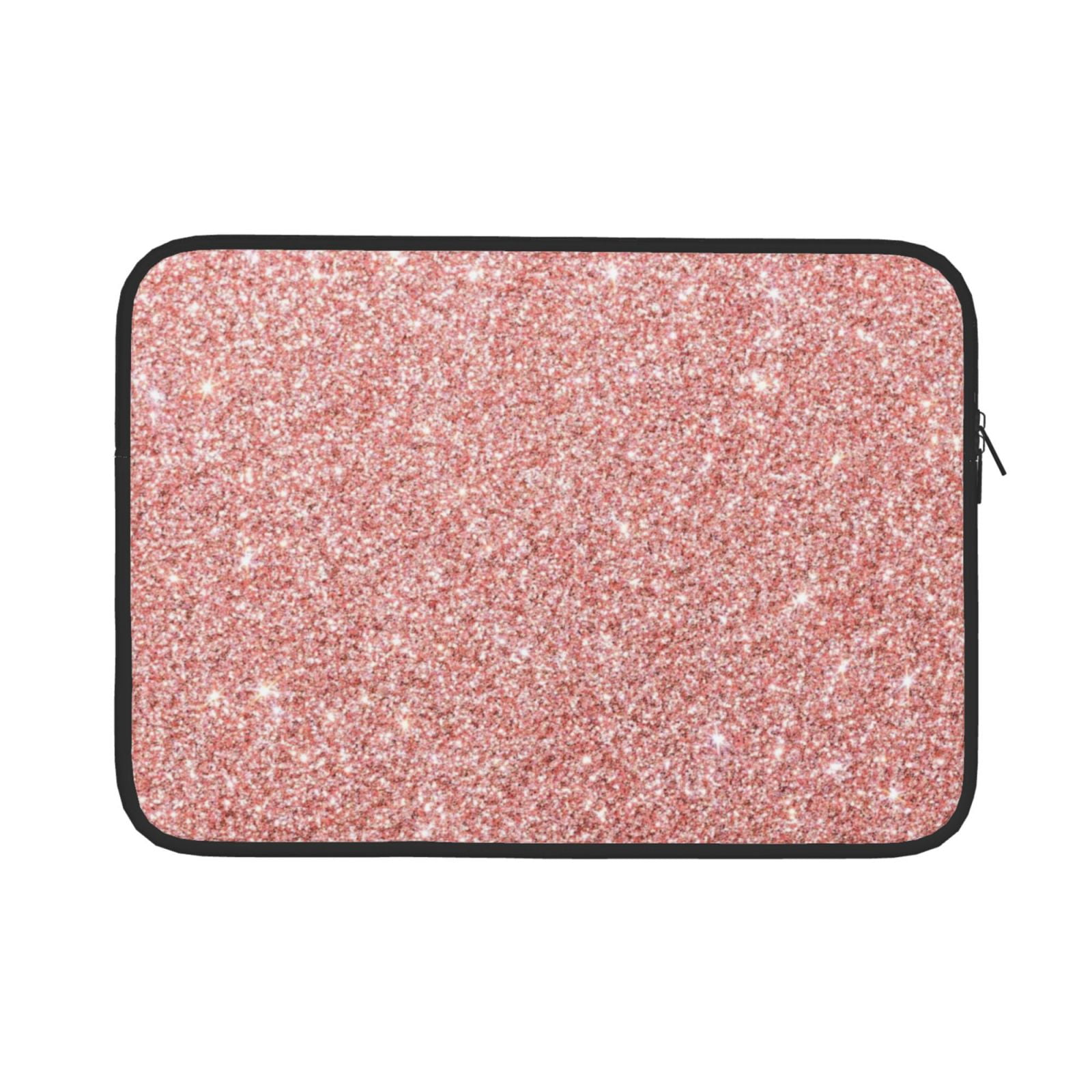 Bingfone Rose Gold Pink Glitter Laptop Sleeve Case 13 Inch, 360 ...