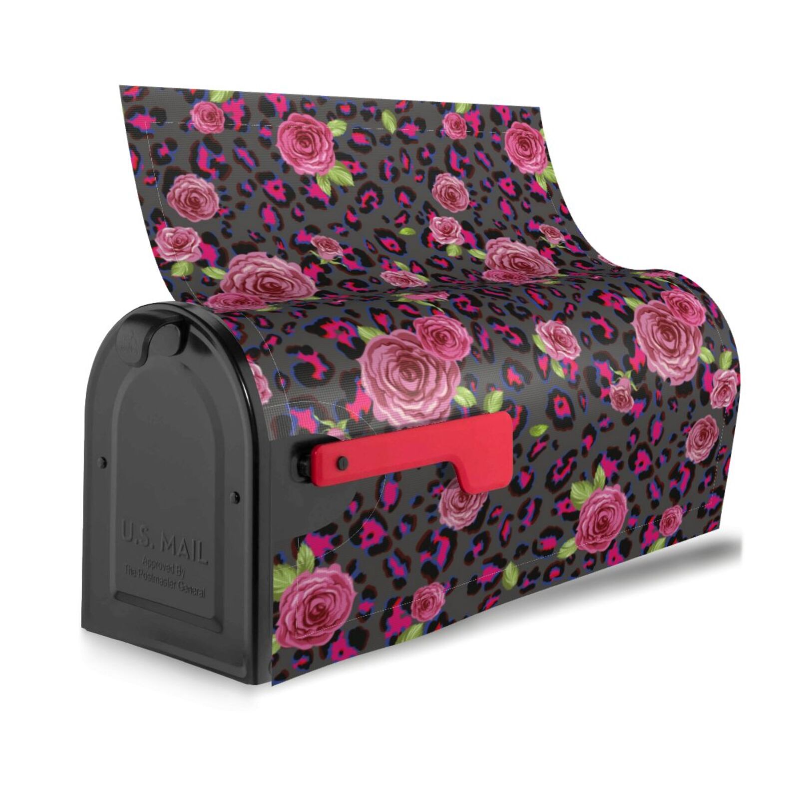 Bingfone Rose Mix Leopard 2 Magnetic Mailbox Cover Standard Size for ...