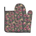 Bingfone Rose Mix Leopard Print Oven Mitts Pot Holders Set 2 PCS for ...