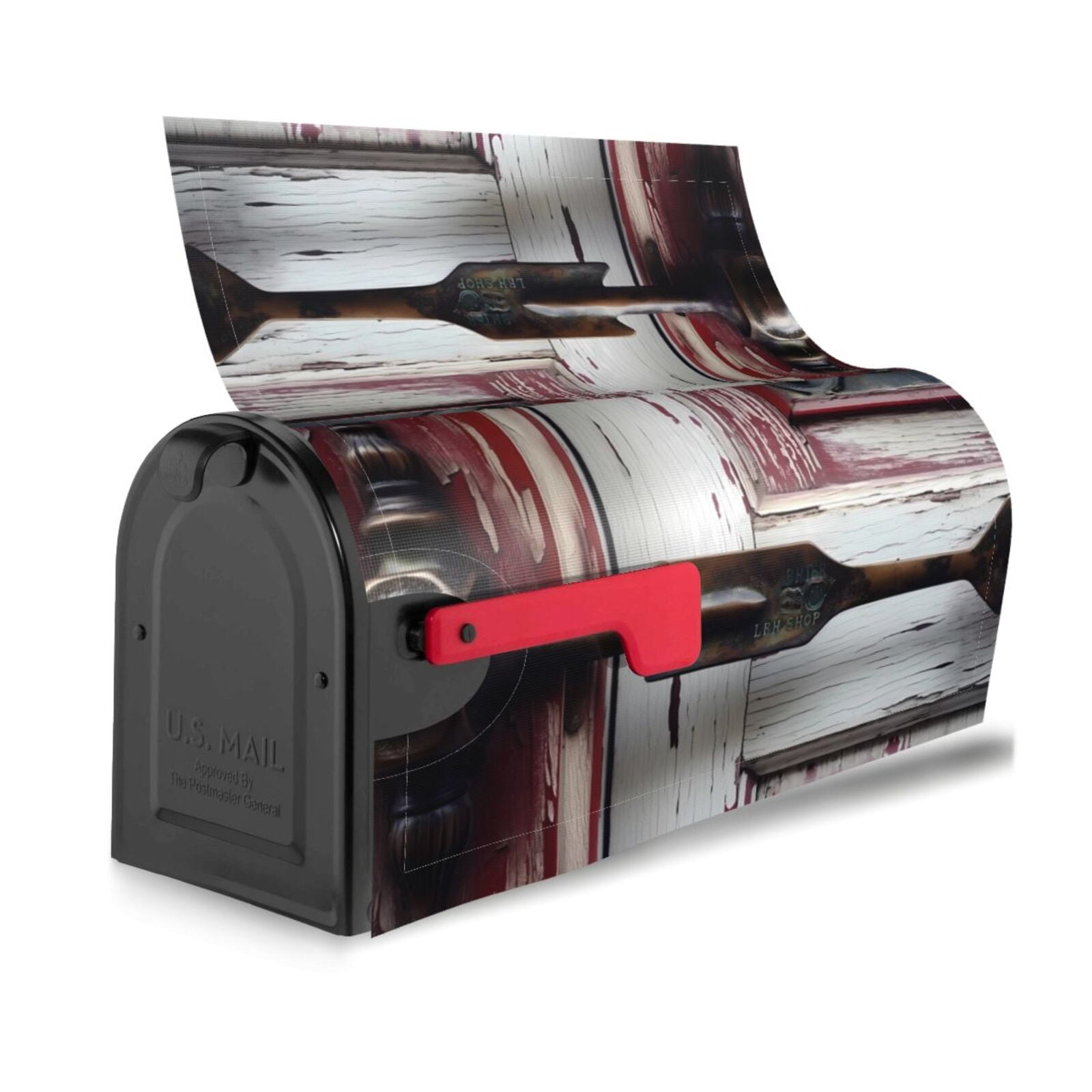 Bingfone Rustic Door Handle Closeup Magnetic Mailbox Cover Standard ...