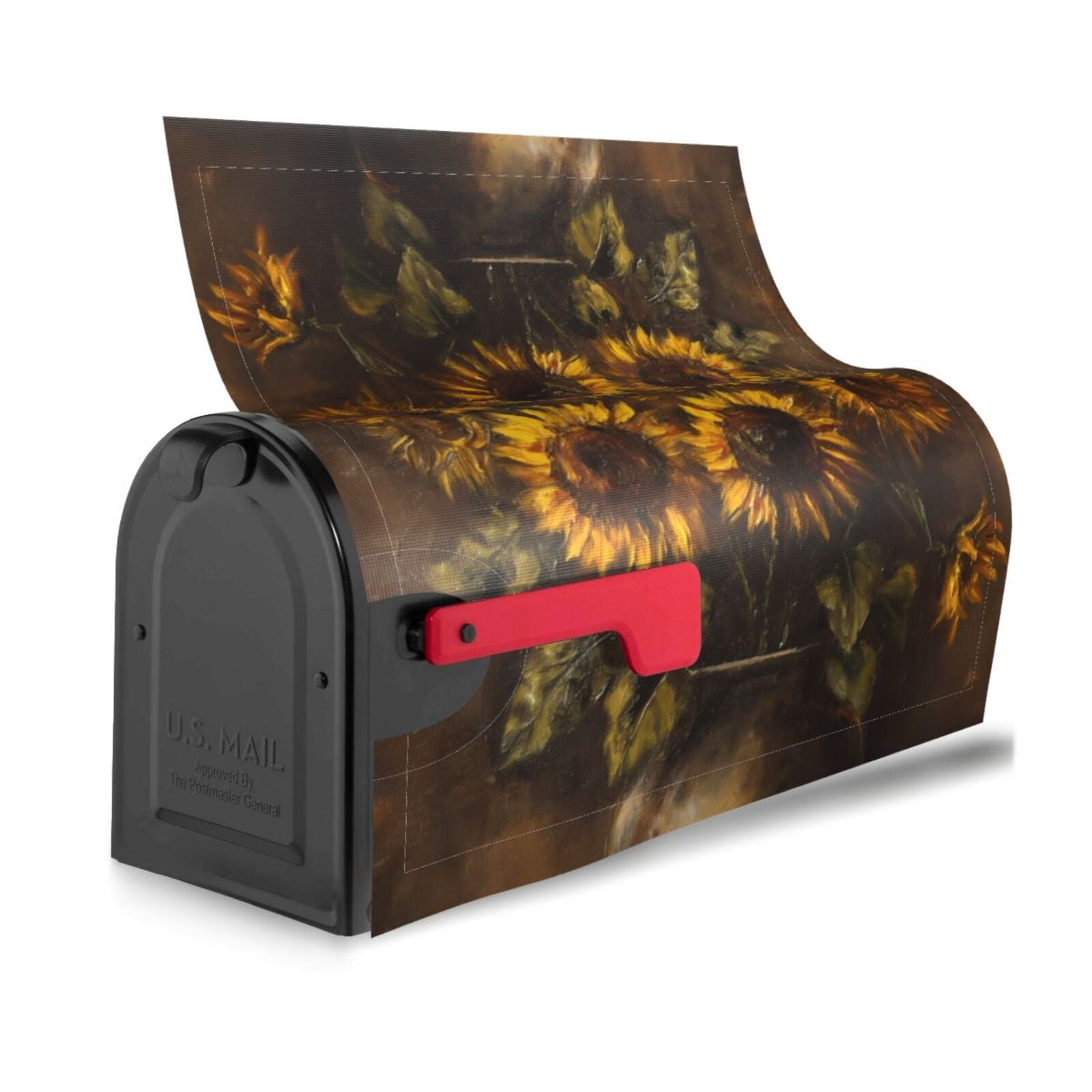 Bingfone Rustic Sunflower Bouquet Magnetic Mailbox Cover Standard Size ...