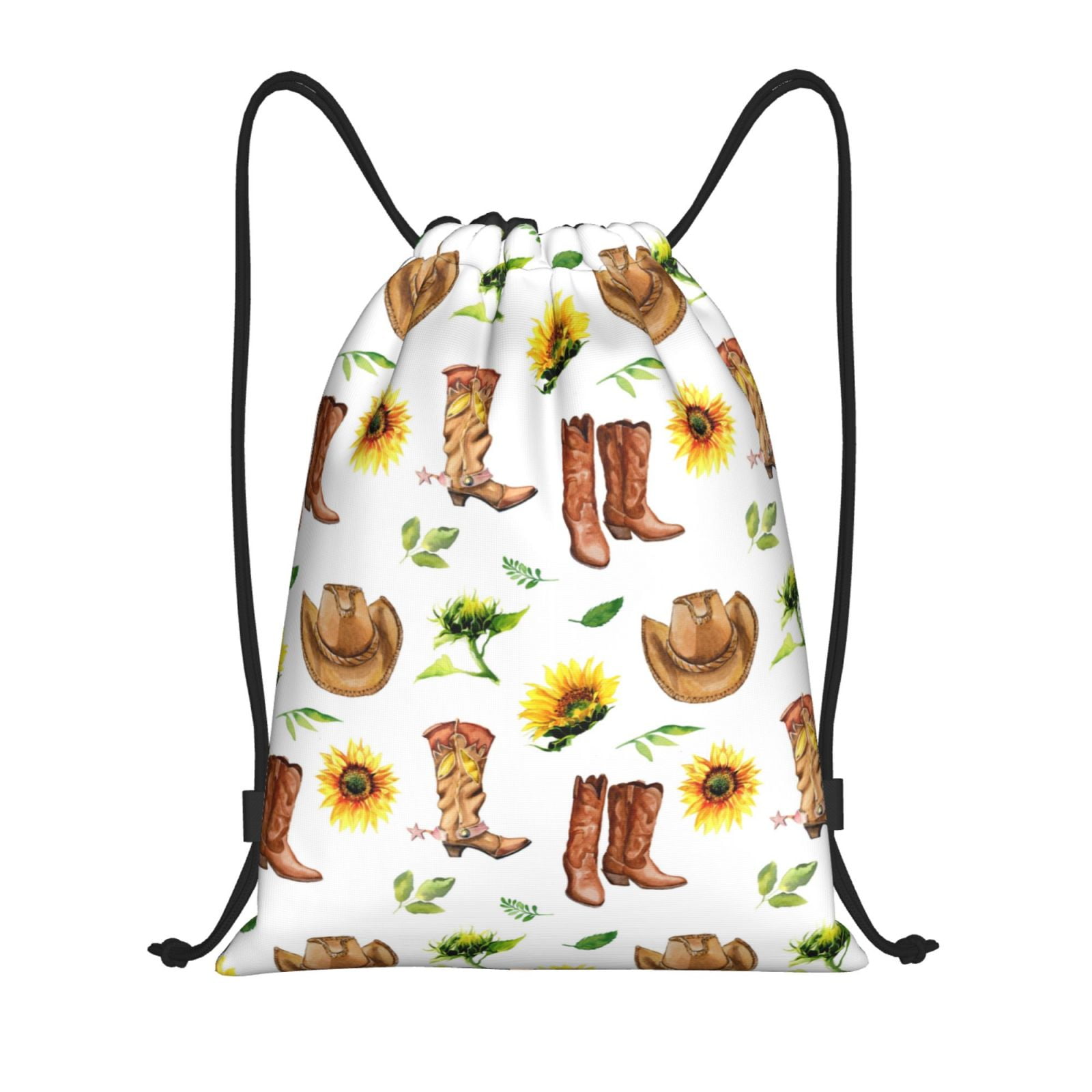 Bingfone Rustic Western Charm Drawstrings Backpacks Bags for Men Women ...